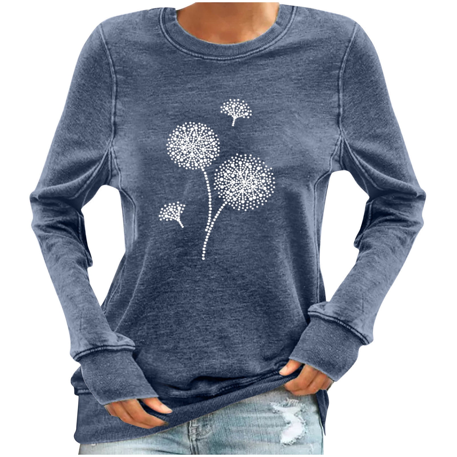 Uscallm Boho Tops for Women 2022 Fall Blouse Tops Long Sleeve Tee ...
