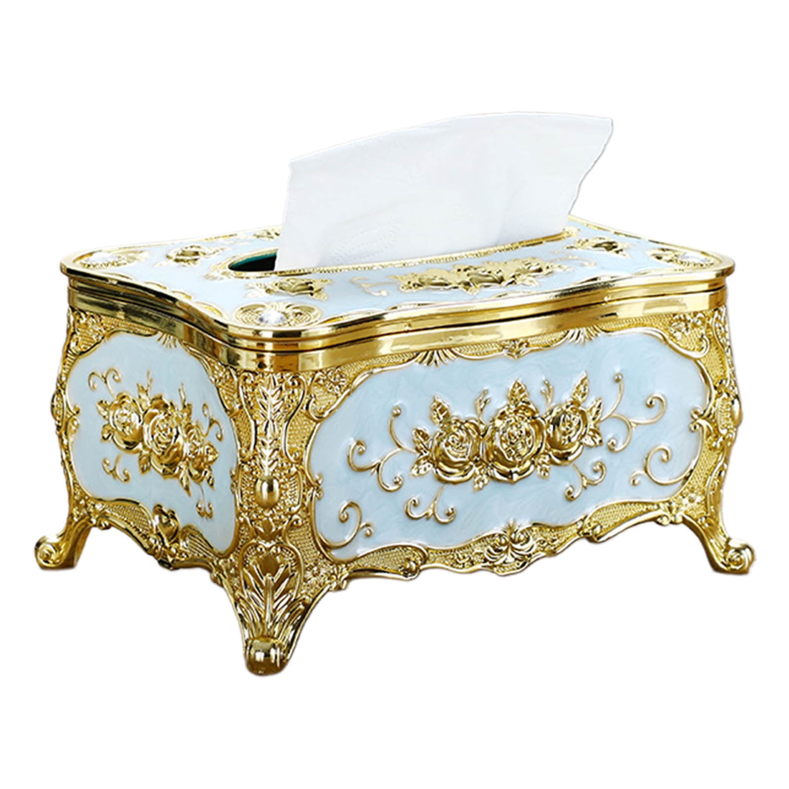 Uscallm Desktop Cosmetic Organizer Storage Box, Vintage Style Tissue ...