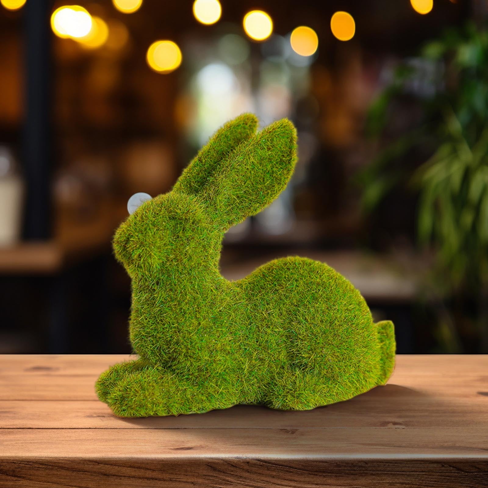 Uscallm Easter Moss Bunny Decorations Moss Flocked Foam Rabbit ...