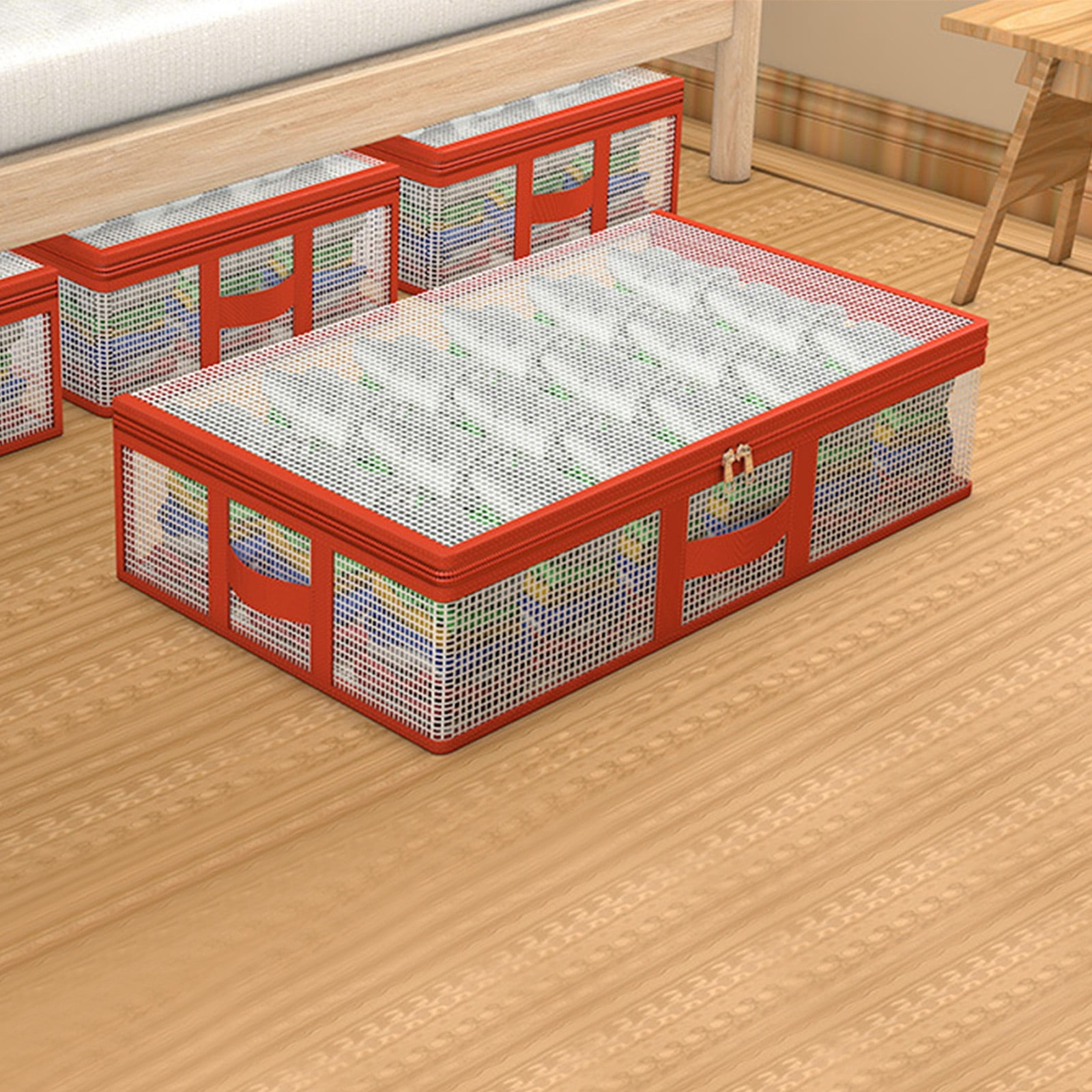 Uscallm Foldable Underbed Bag Blanket Clothes Quilt Organizer ...