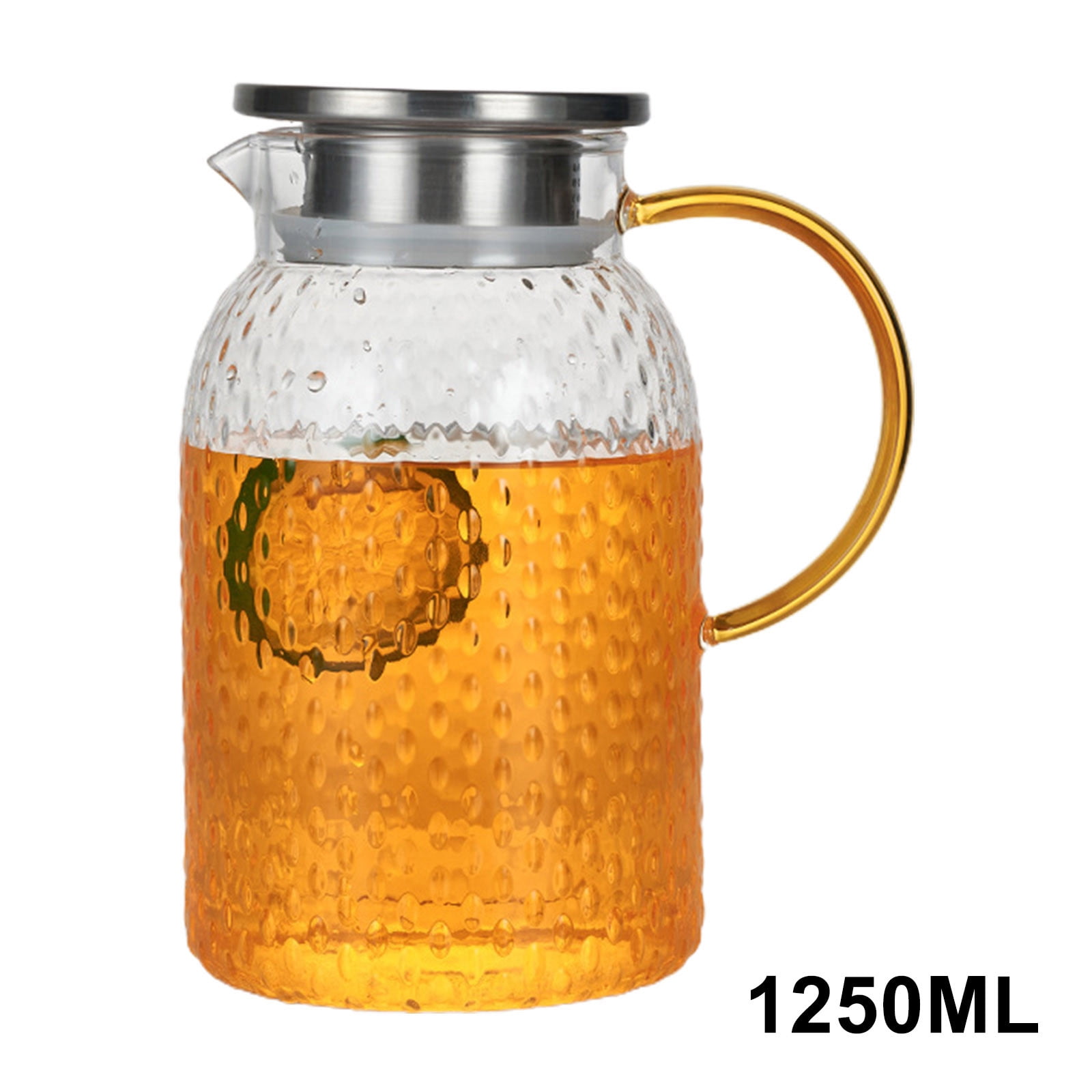 Uscallm Glass Pitcher with Lid, 1.4 Liter High Borosilicate Glass ...