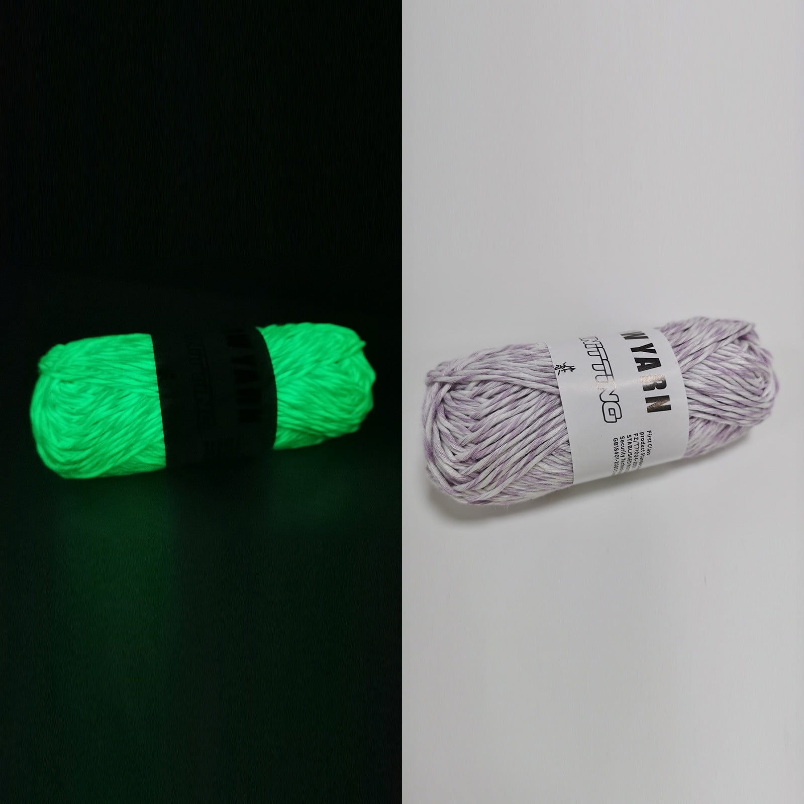 Uscallm Glow In The Dark Yarn, Glow In The Dark Yarn 2 Rolls, Crochet ...
