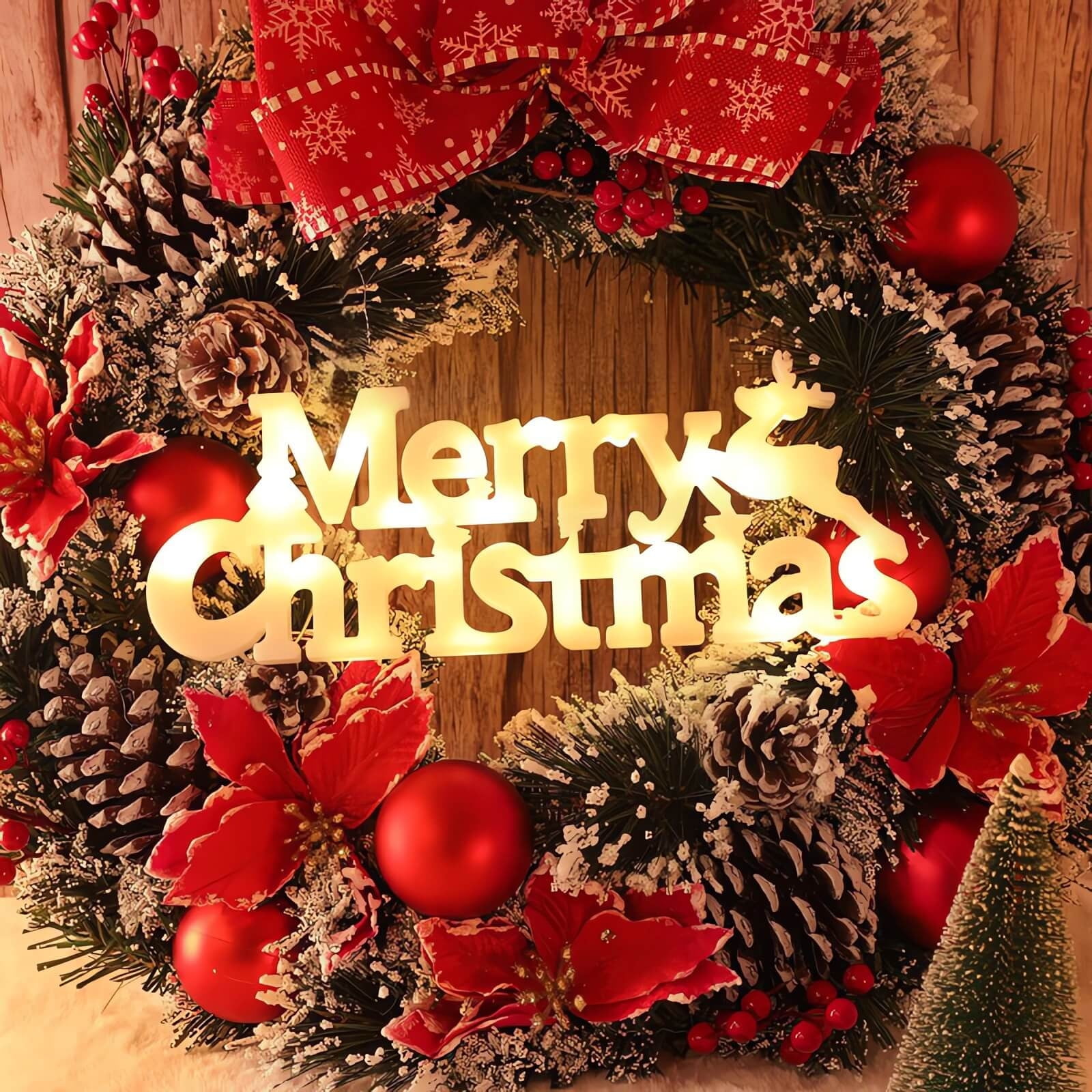 Uscallm Merry Christmas Lighted Sign, Merry Christmas Decoration Lights ...