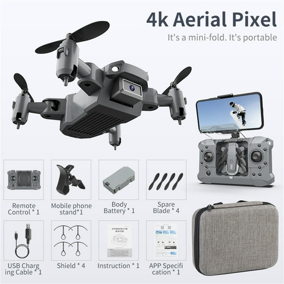 Uscallm Screen Display Dual Camera Drone, Ky905 Mini Drone 4K Camera ...