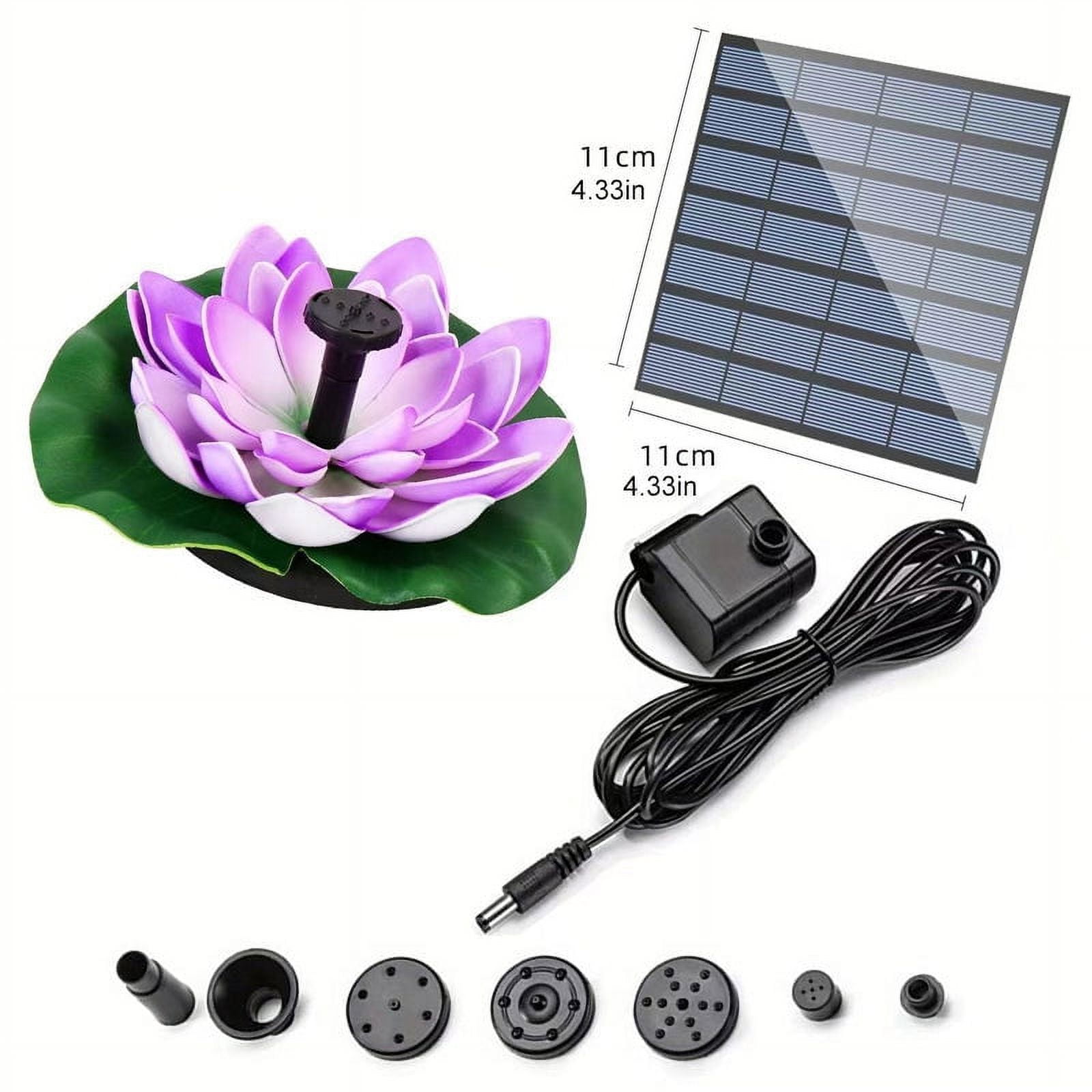 Clearance! Uscallm Solar Power Pump with Lotus Leaf, Artificial ...