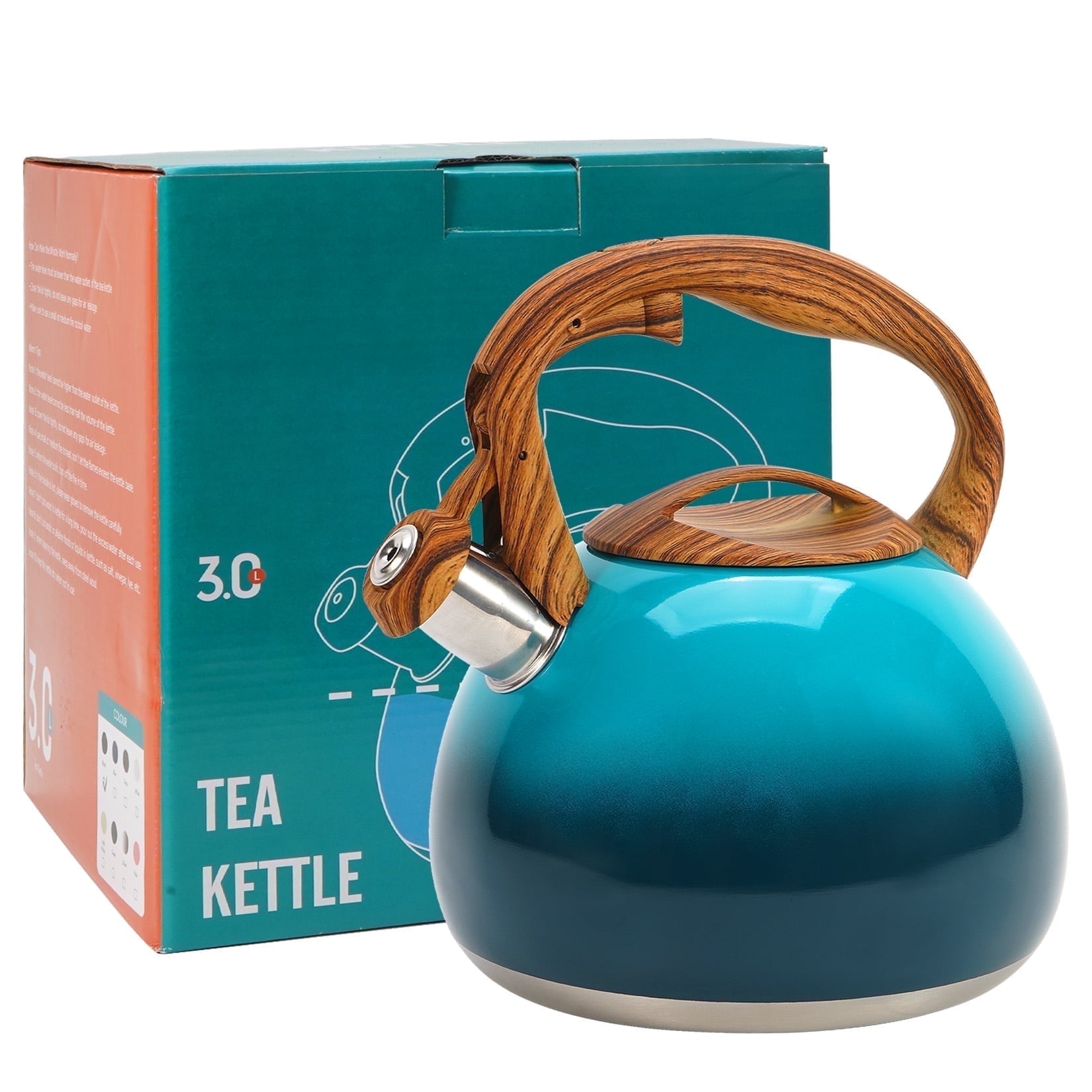 Uscover Whistling Stovetop Water Teakettle,Induction Kettle Teapot with ...