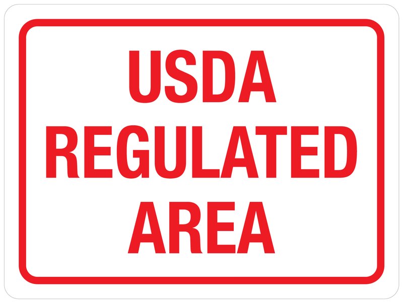 Usda Regulated Area Red Sign Rustic Metal Tin Sign Home Outdoor Art ...