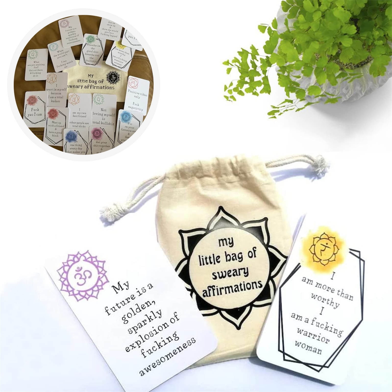 Usdian Affirmation Cards Set, Positive Self-Care Motivation Cards ...