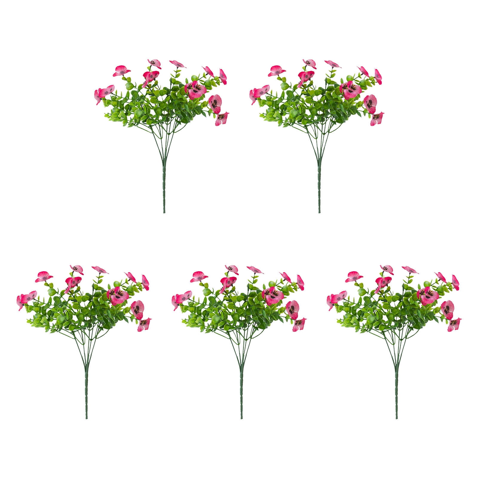 Usdian Artificial Flower Set, 5-Piece Artificial Flowers with Pansies ...