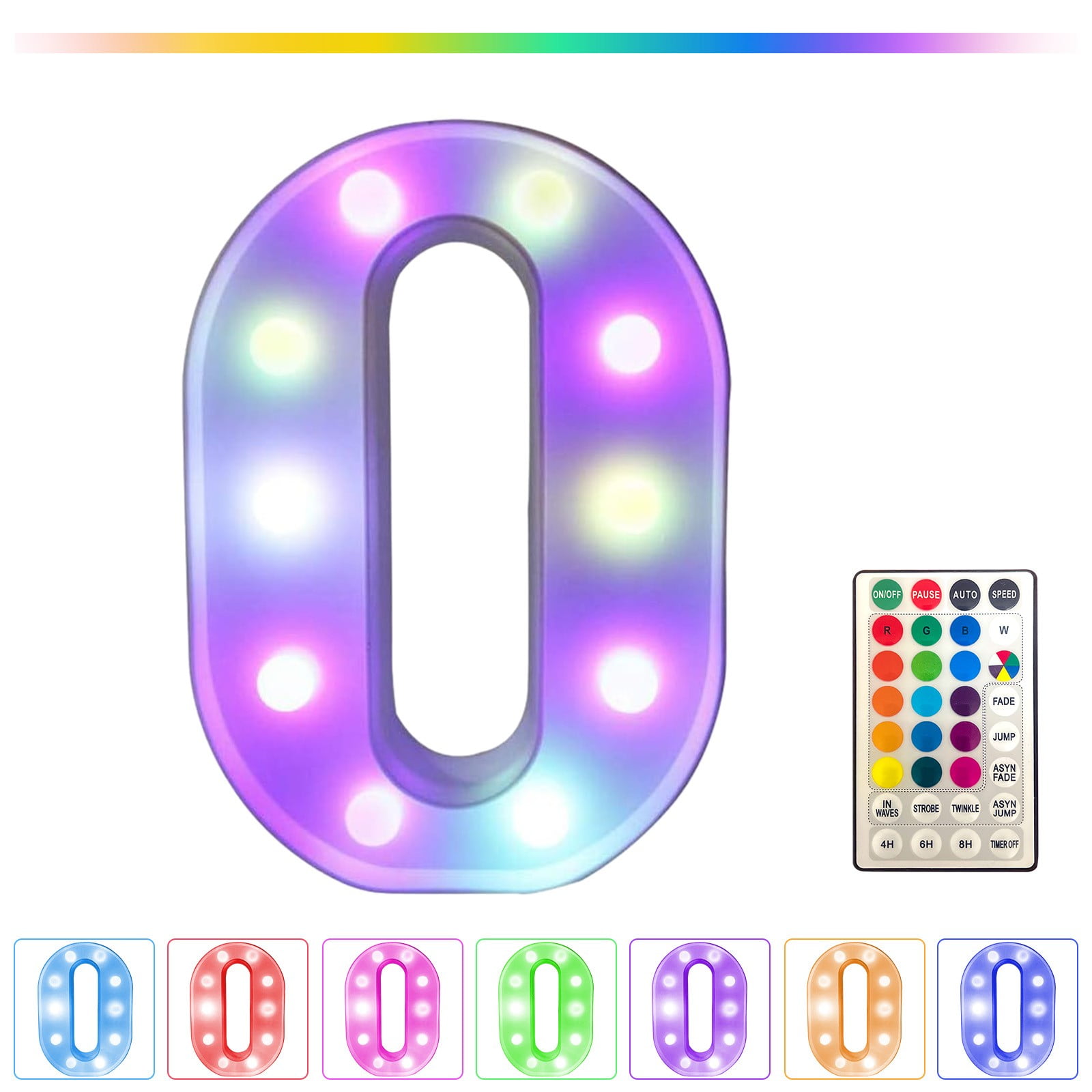 Usdian Colorful LED Marquee Letter Lights, Remote Control Party Decor ...