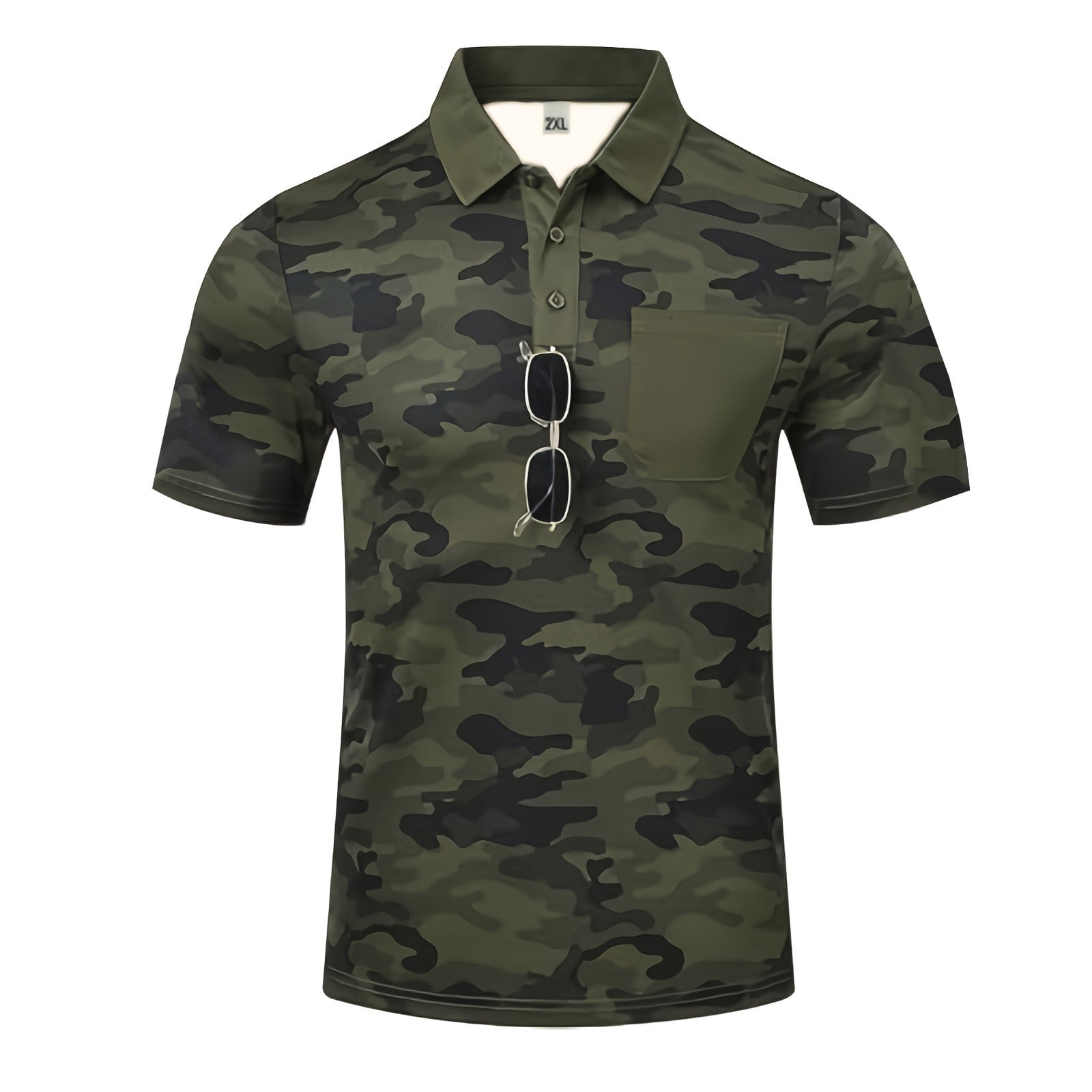 Usdian Fashionable Men's Outfit Top Men's Summer Tops Men's Camouflage ...