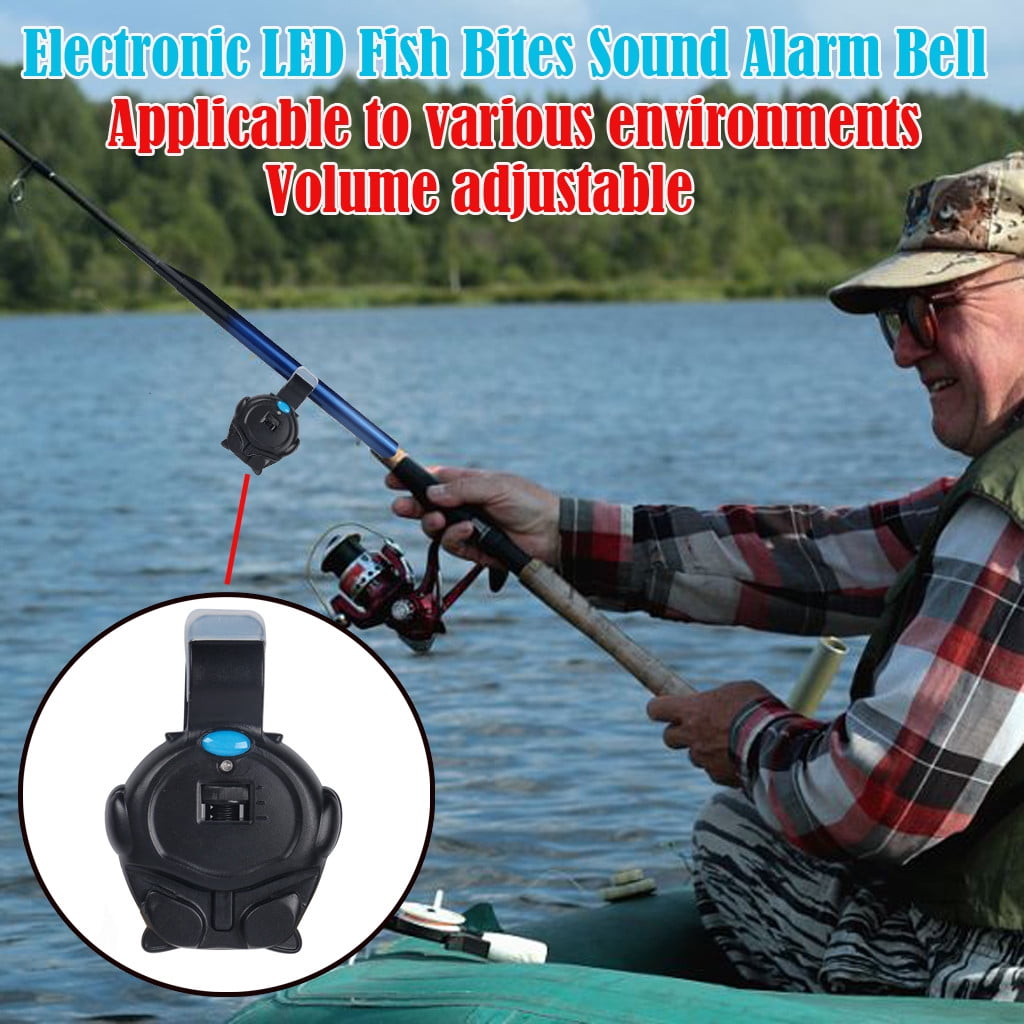 Usdian Fishing Alarm LED Clip, Electronic Fish Bite Indicator, Adjustable Sensitivity, Light ...
