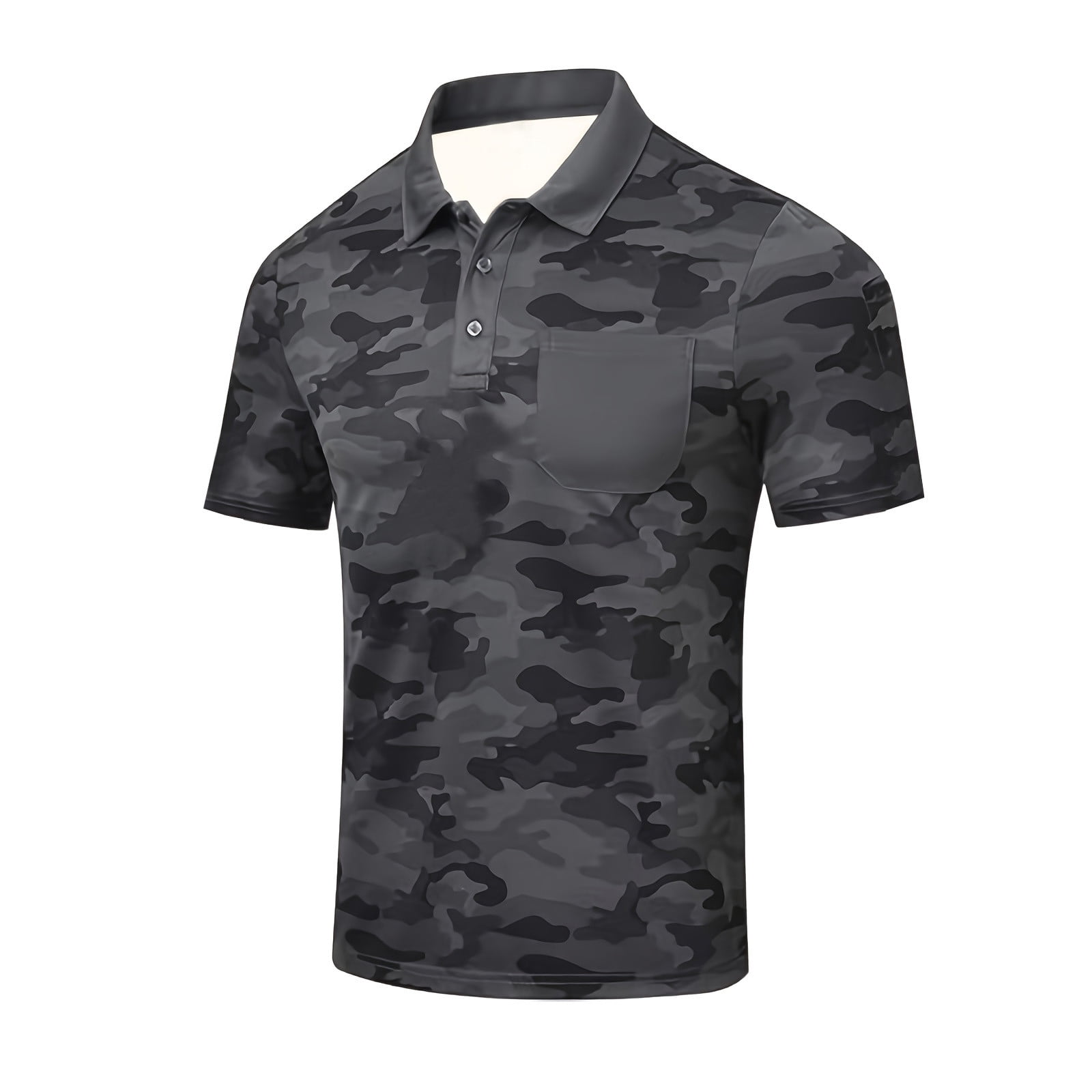 Usdian Men's Daily Outfit Top Summer Mens Tops Men's Camouflage Top ...