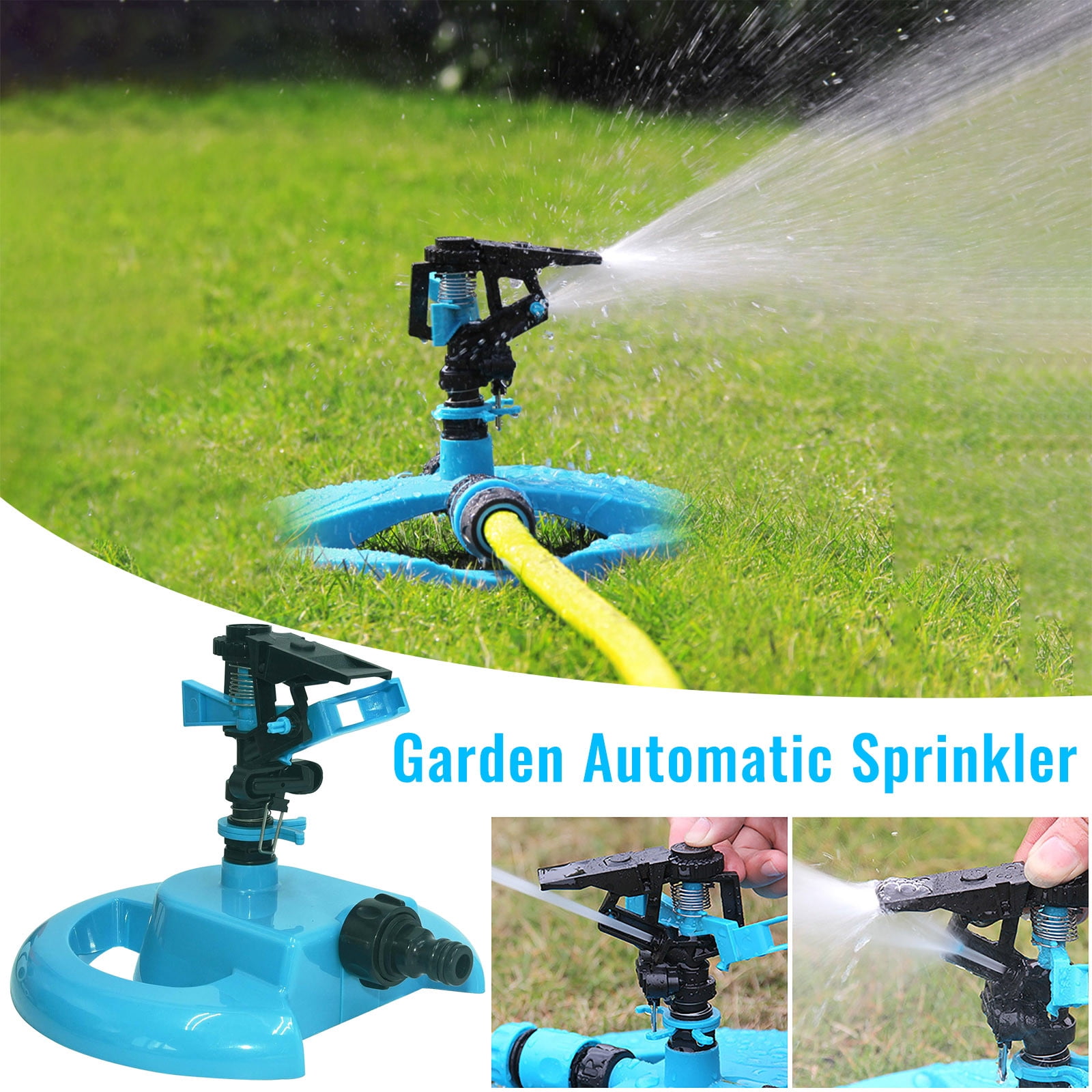 Usdian Plastic Garden Sprinkler, Automatic Rotating Irrigation System ...