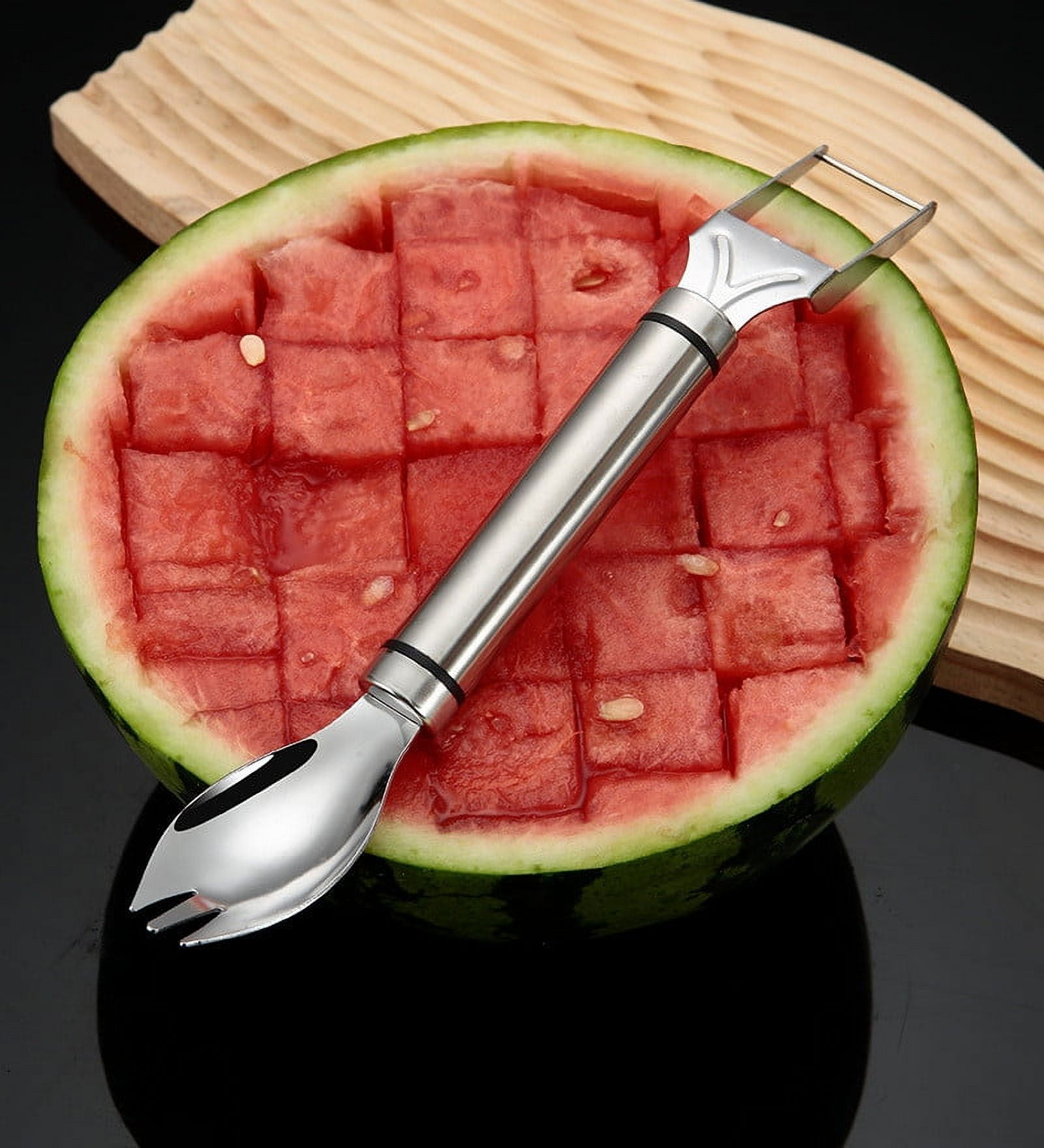 Usdian Watermelon Cutter Set, 3-in-1 Stainless Steel Watermelon Fork ...