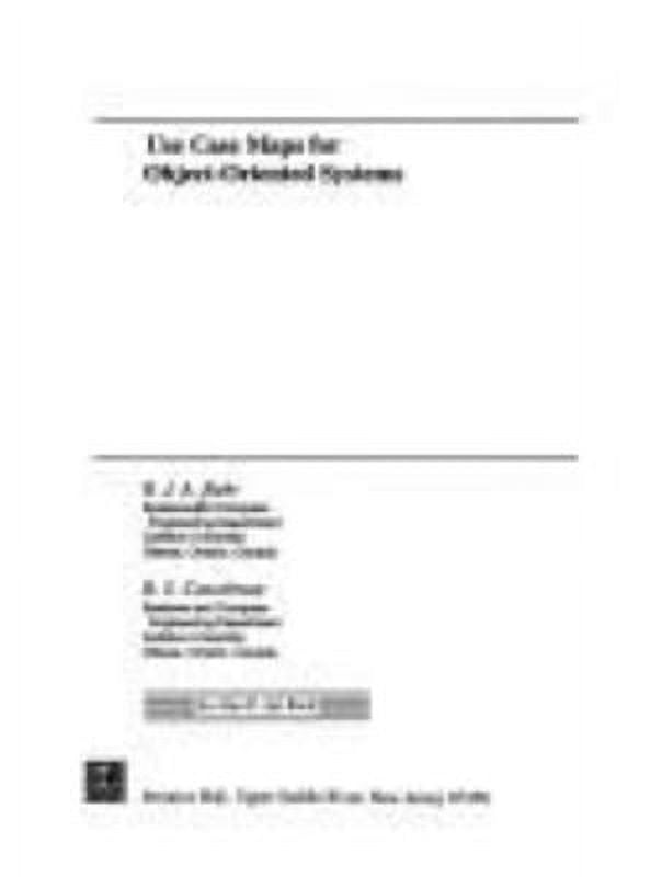 Pre Owned Use Case Maps For Object Oriented Systems Hardcover 0134565428 9780134565422
