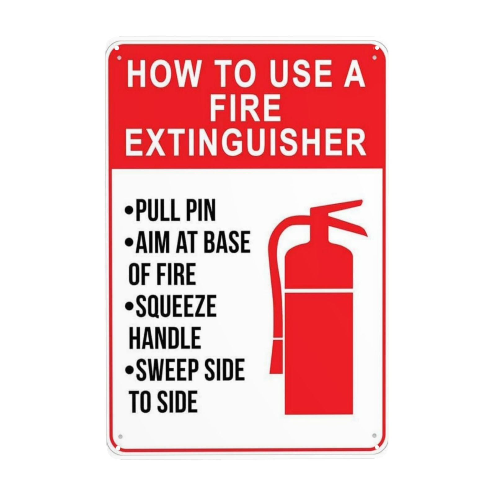 Use Of Fire Extinguisher Tin Sign Warning Metal Sign Vintage Sign Wall ...