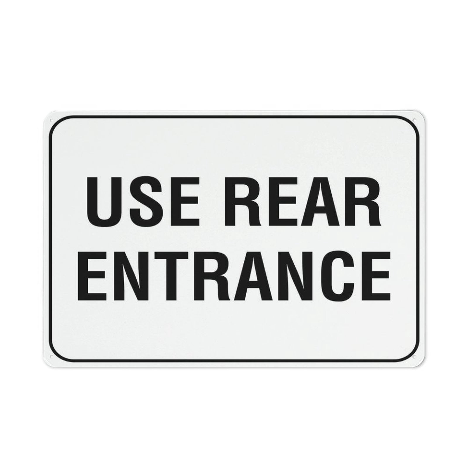 Use Rear Entrance Sign For House Door Office Business Yard,Metal ...