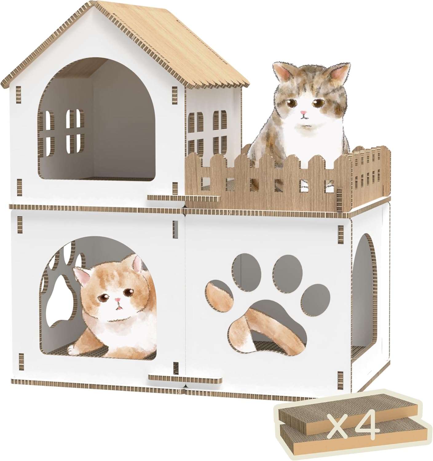 Use Sturdy Honeycomb Panel Material to Create a cat House That Provides ...