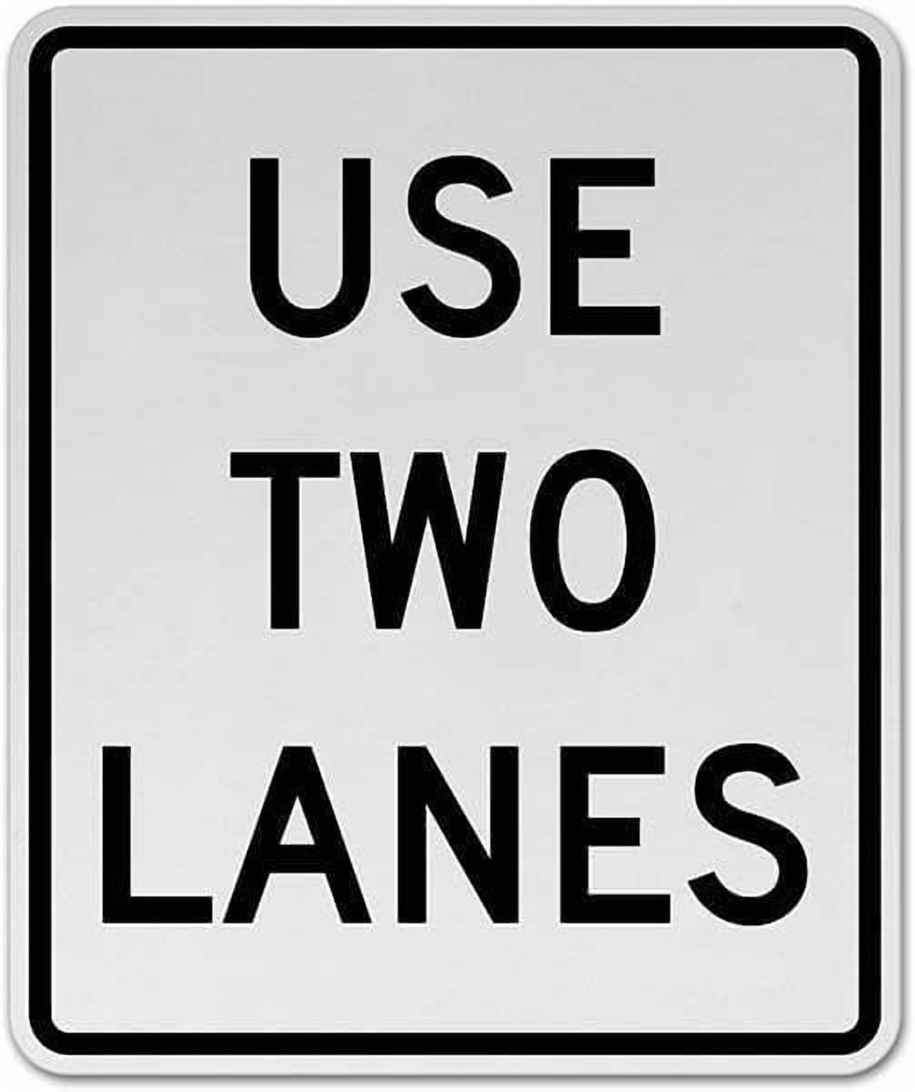 Use Two Lanes Sign Traffic Signs Regulatory Lane Control Metal Tin ...