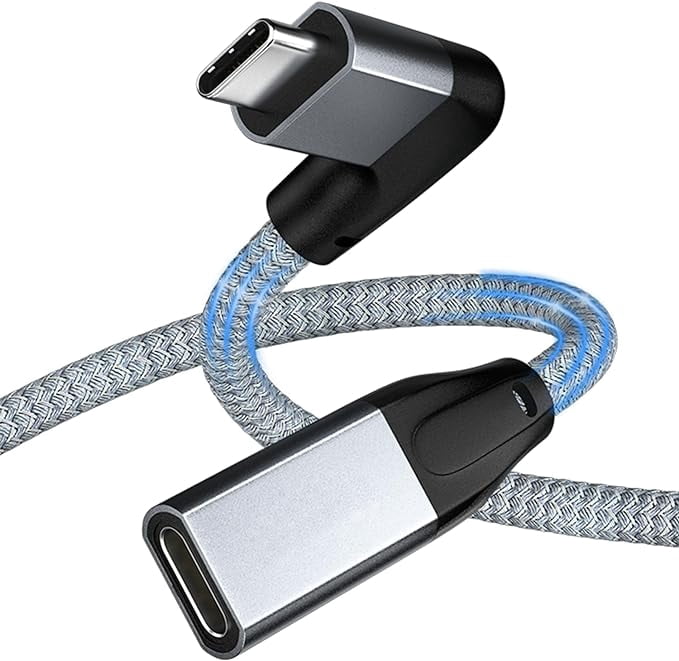UseBean Right Angle USB C Extension Cable 3.3FT, 90 Degree USB-C 3.1 ...