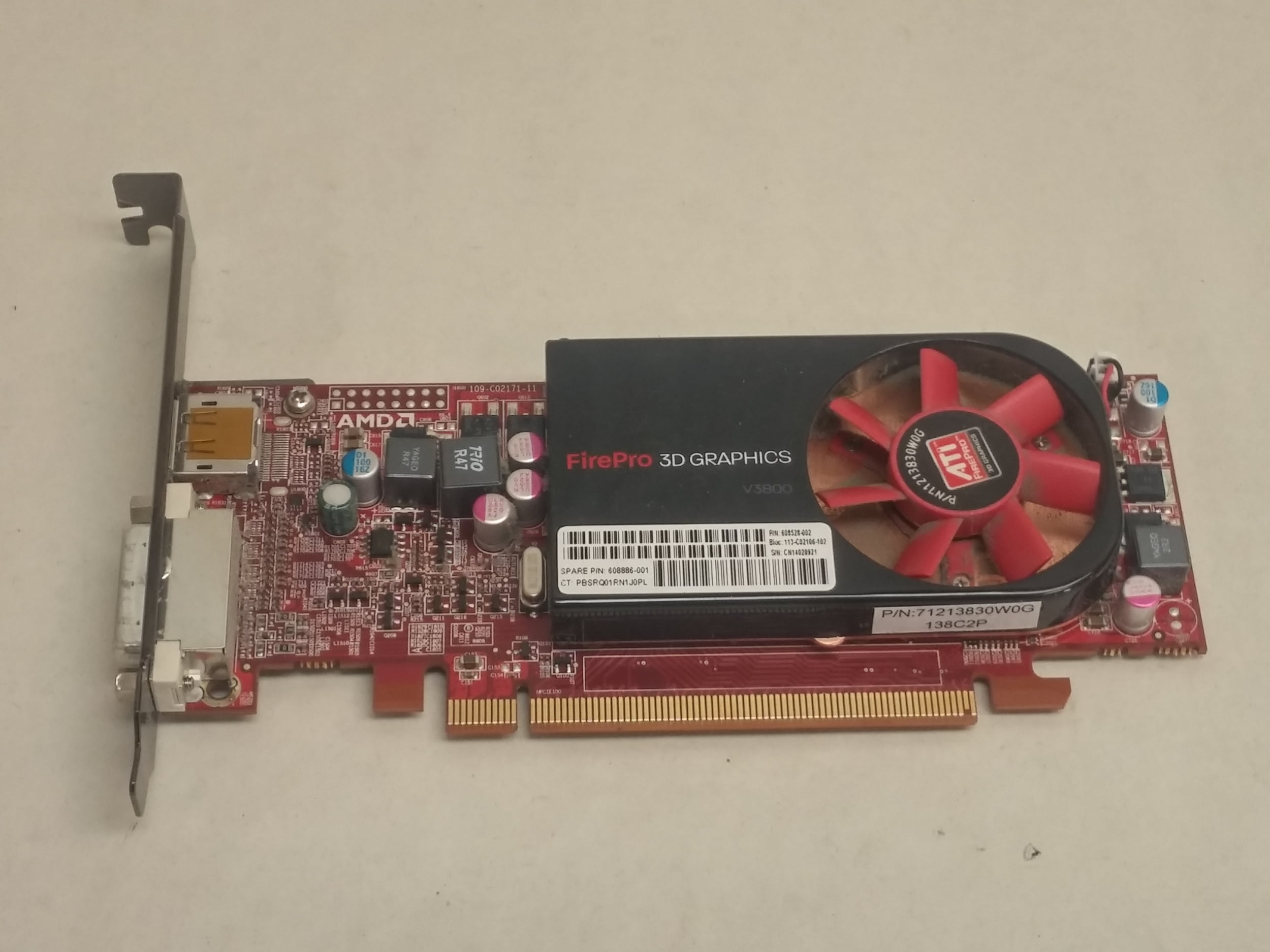 Pre-Owned AMD ATI FirePro V3800 512 MB DDR3 PCI Express x16 Desktop ...