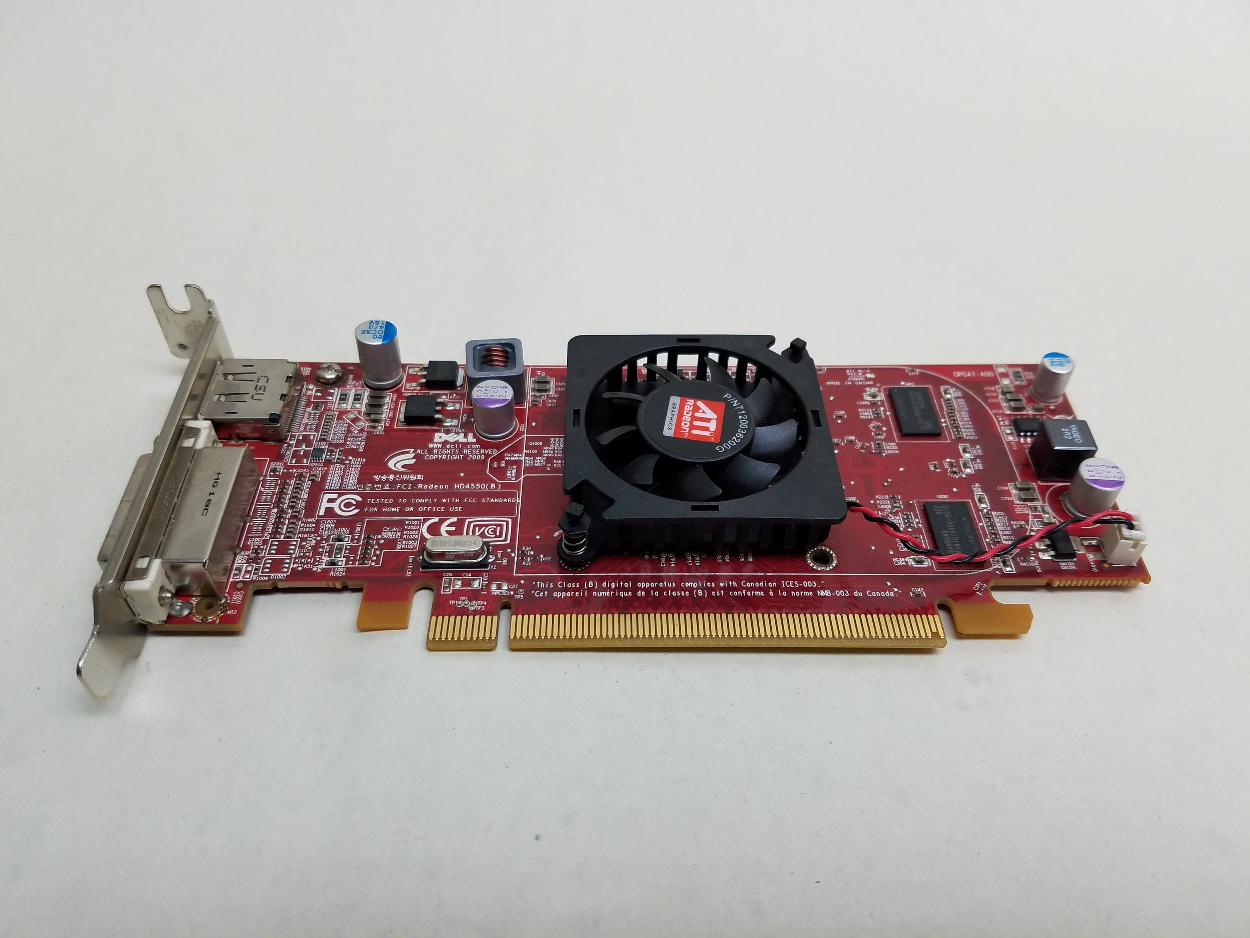 Used ATI AMD Radeon HD 4550 512 MB GDDR3 PCI-E x16 Low Profile Video ...
