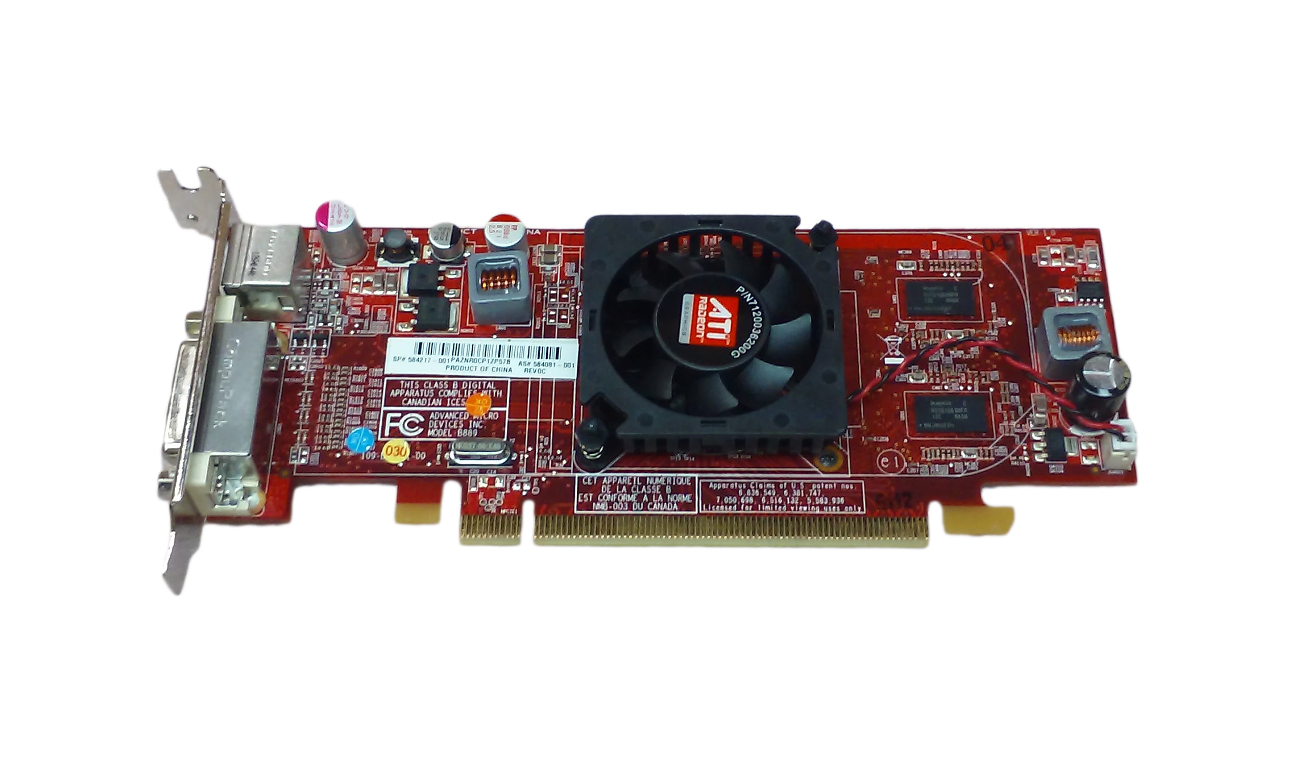 Used ATI AMD Radeon HD 4550 512 MB GDDR3 PCI-E x16 Low Profile Video ...