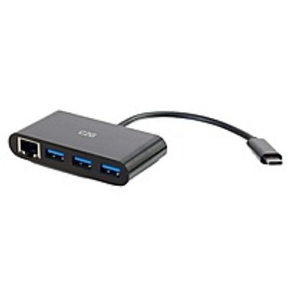 Pre-Owned C2G 757120297475 USB C Hub With Ethernet - Black - 1 Network ...