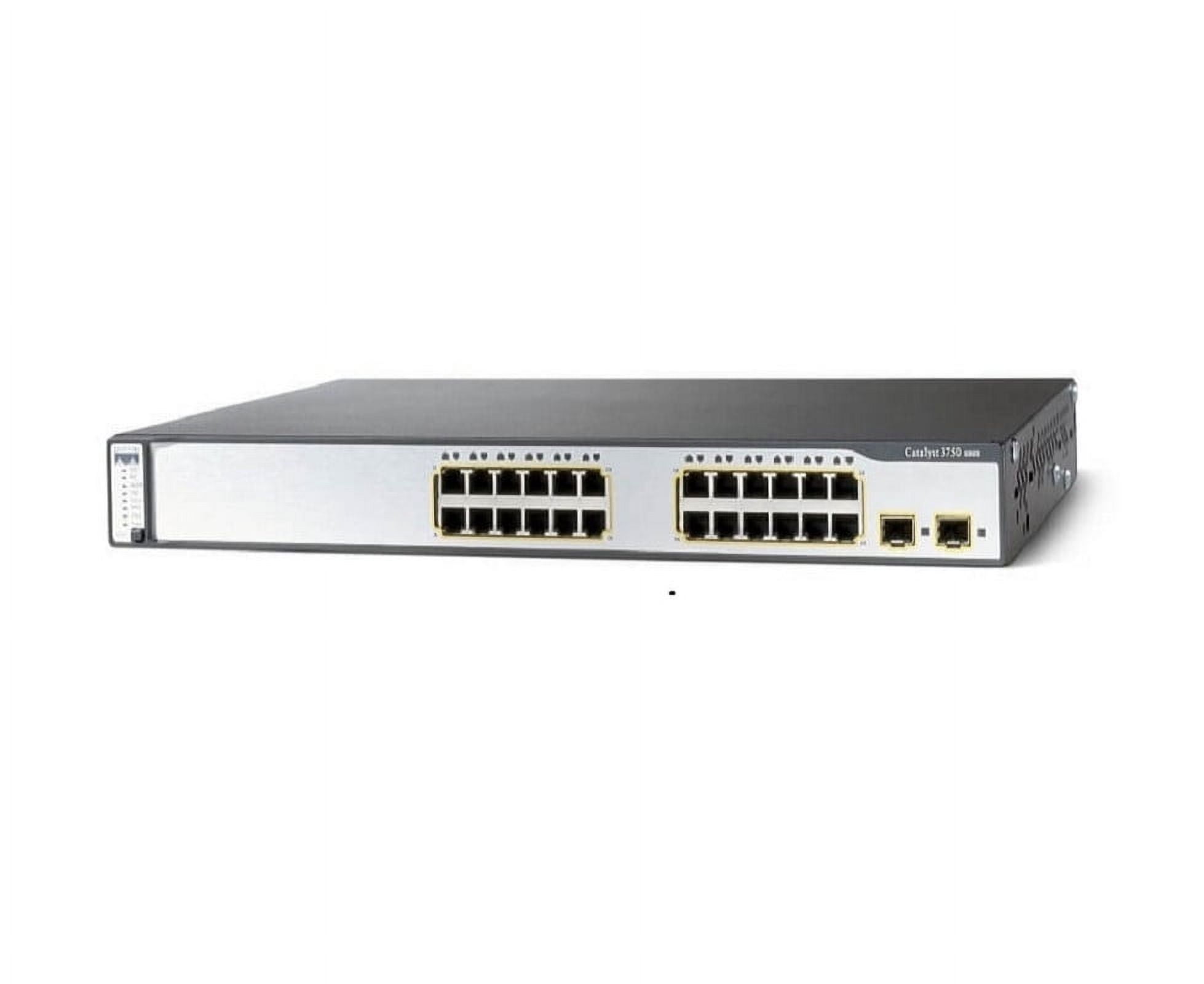 Pre-Owned Used Cisco WS-C3750-24PS-S Catalyst 3750 24-Ports RJ-45 Power ...
