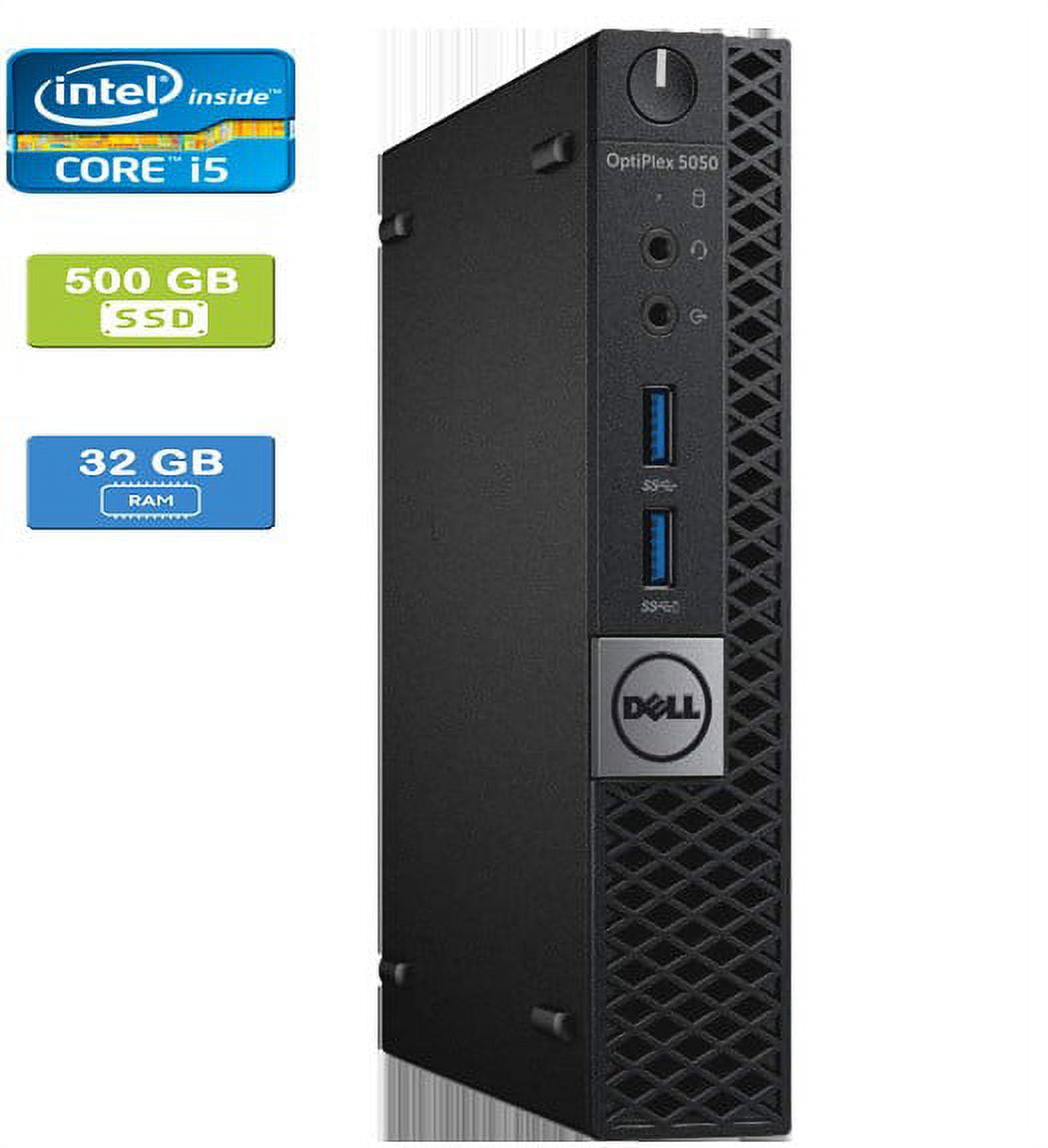Used: Dell 5050 MICRO Intel Core i5-7600T , 32GB, 500GB SSD, Win 10 Pro ...