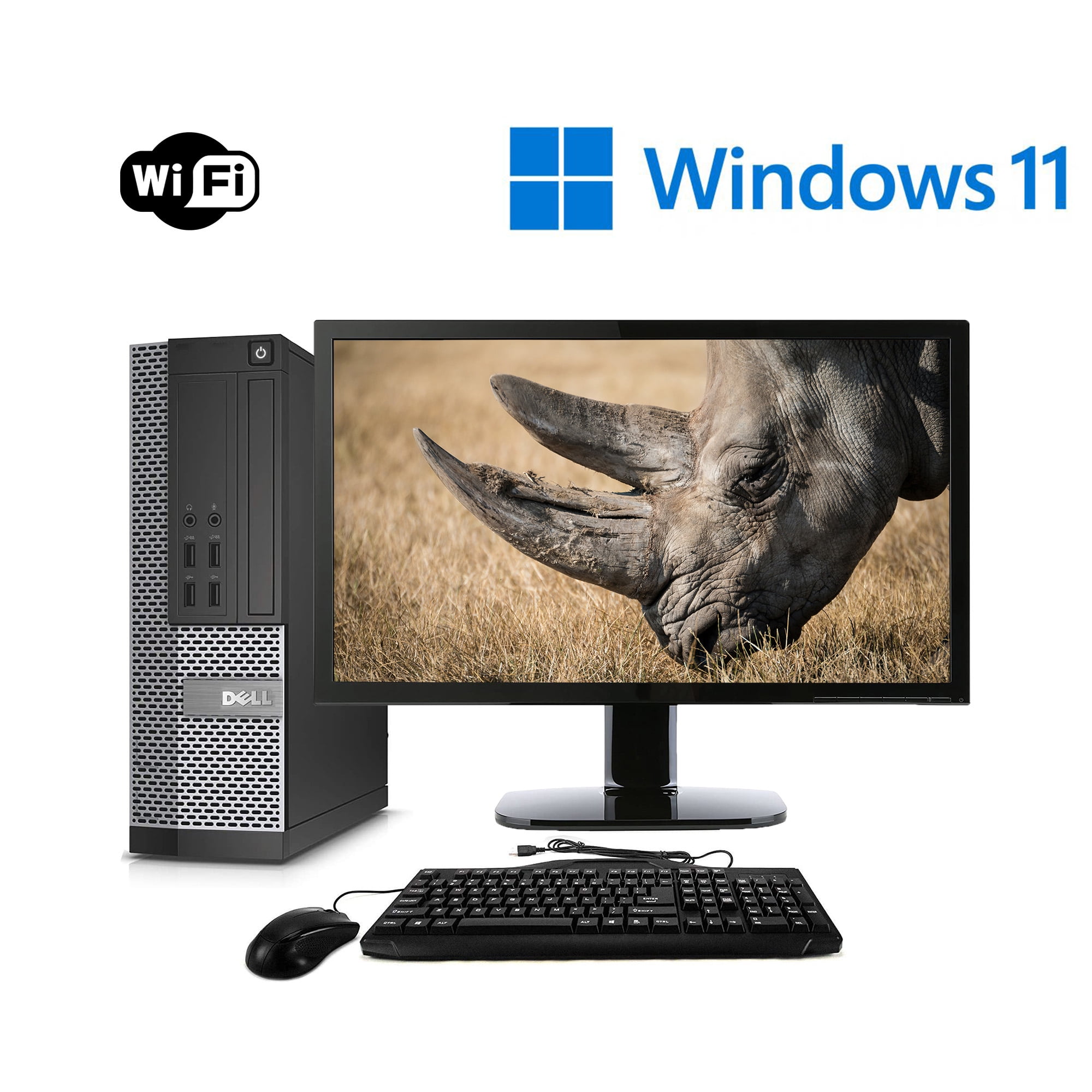 Pre-Owned Used Dell OptiPlex 7010 Windows 11 Desktop Computer Bundle ...