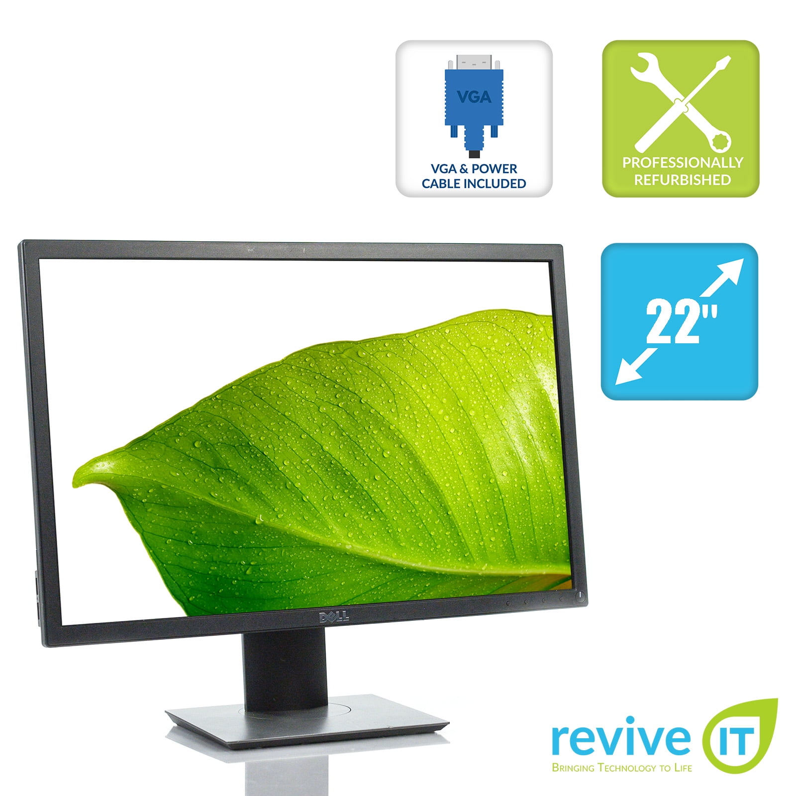 Dell P2217 22" Widescreen LED Monitor, 1680x1050, VGA DP HDMI USB ...