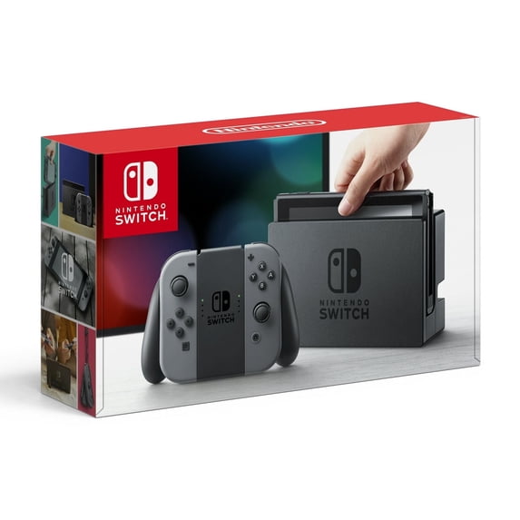 Restored (Grade B) Nintendo Switch Console Bundle + Gray Joy-Con ...