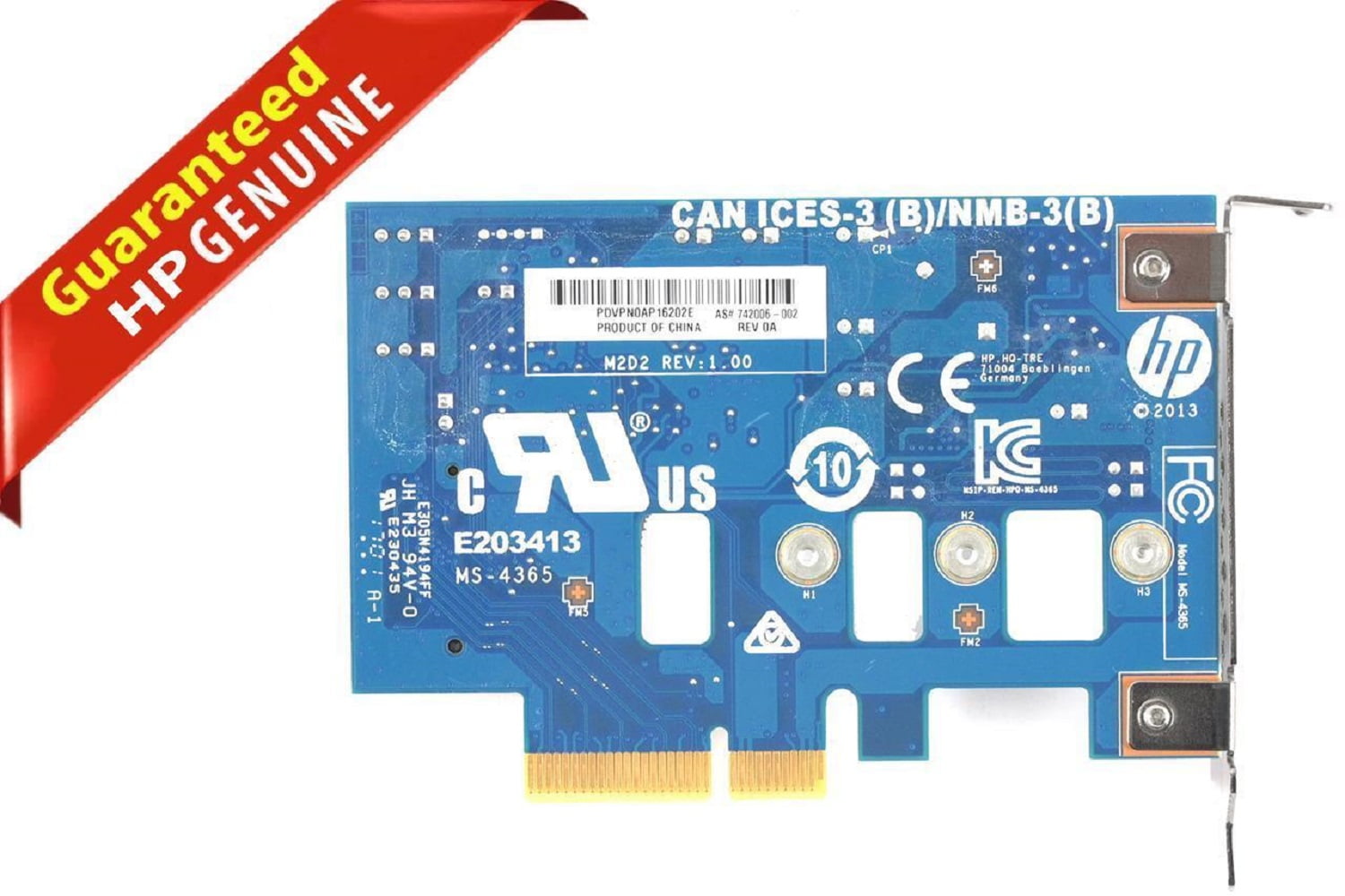 Pre-Owned Used HP Z Turbo MS-4365 SSD PCI Express 2.0x8 To M.2 Adapter ...