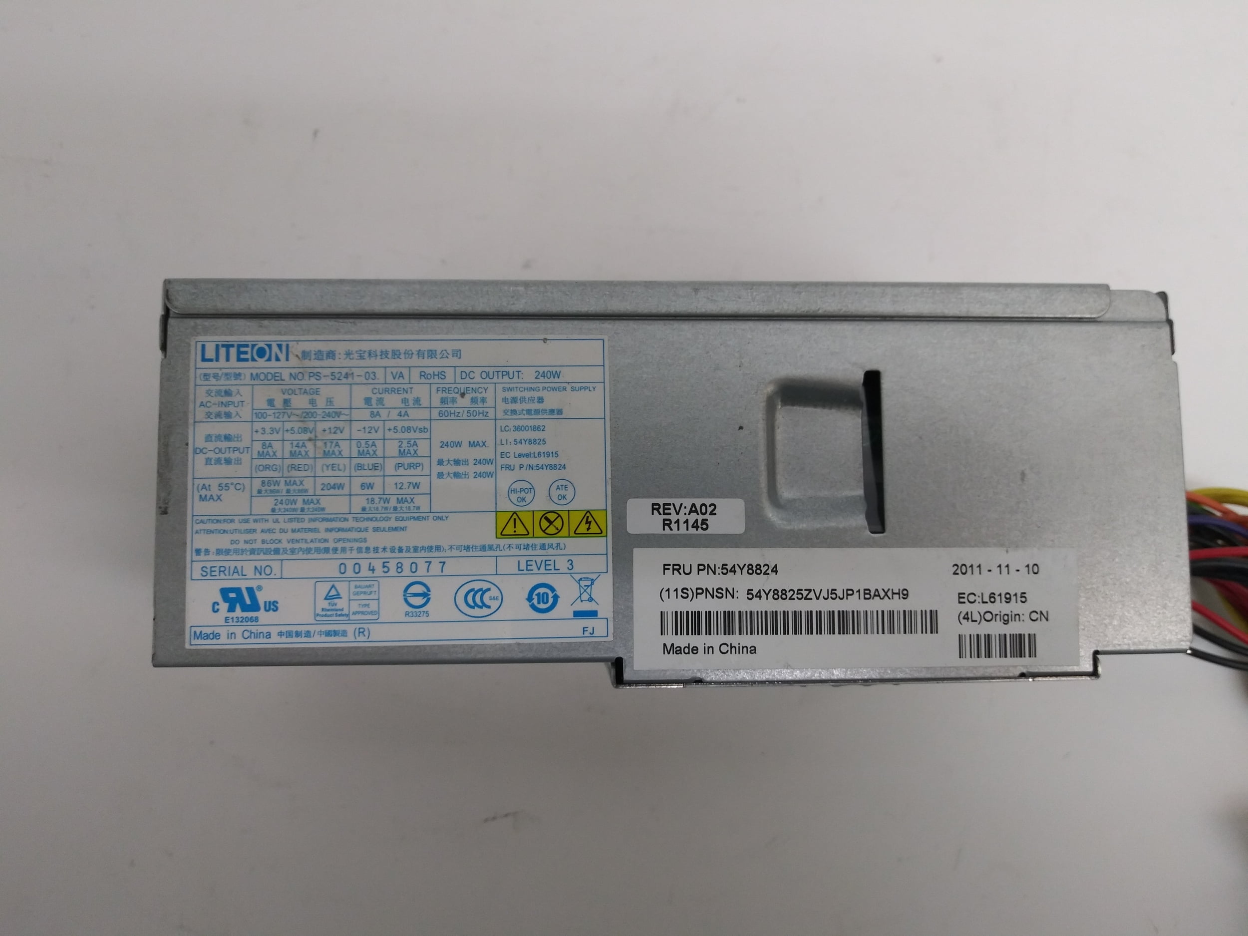 Pre-Owned LiteOn PS-5241-03 Lenovo ThinkCentre 240W 24 Pin Desktop ...