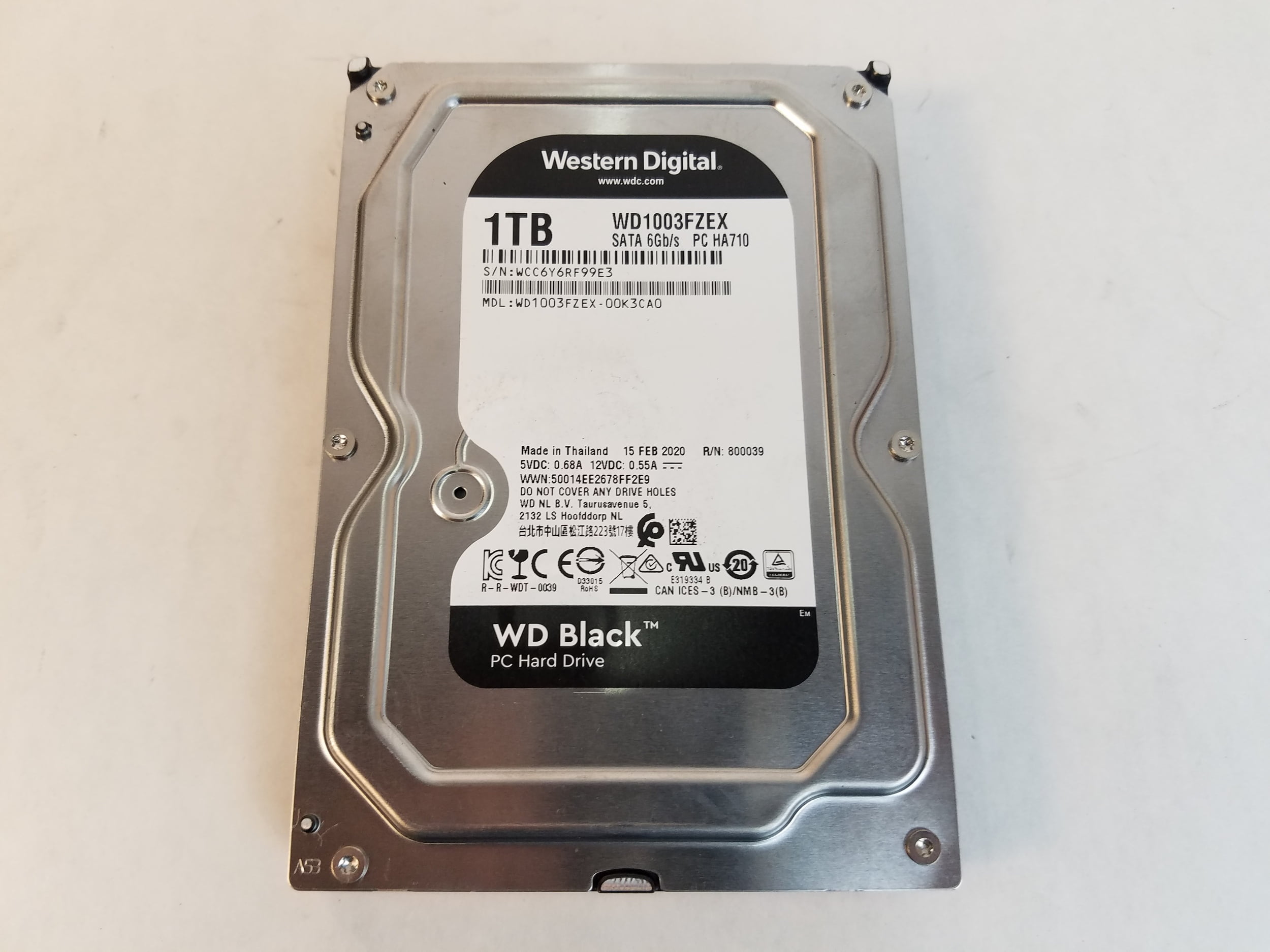 Pre-Owned Western Digital WD Black WD1003FZEX 1 TB 3.5" SATA III Hard ...