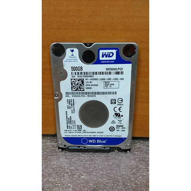 Used Western Digital WD5000LPCX WD Blue 500GB 2.5" SATA III Laptop Hard ...