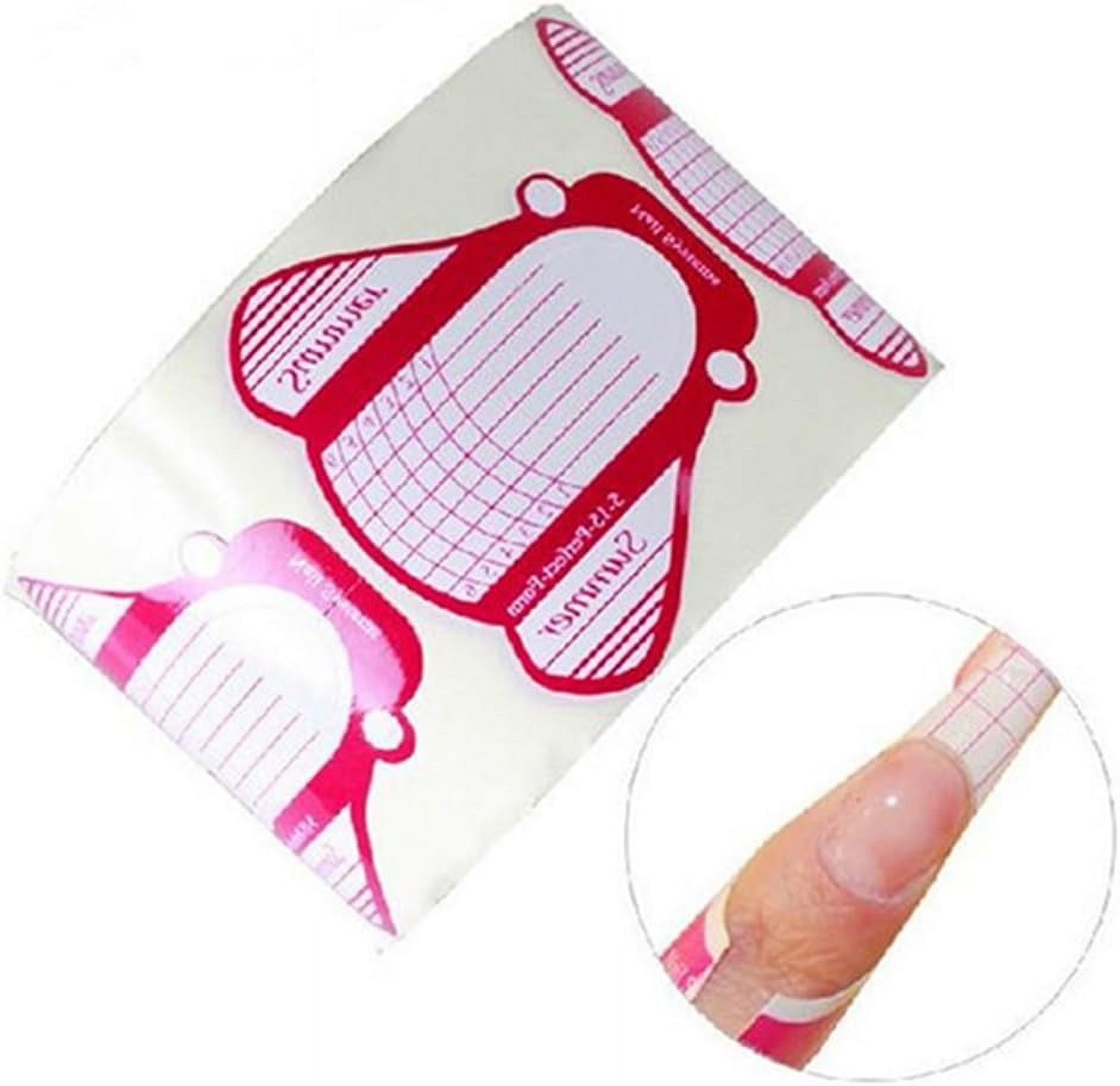 Useful 100Pcs French Nail Art Tips Acrylic UV Gel Extension Forms DIY Guide Tool by Phoenix b2c ...