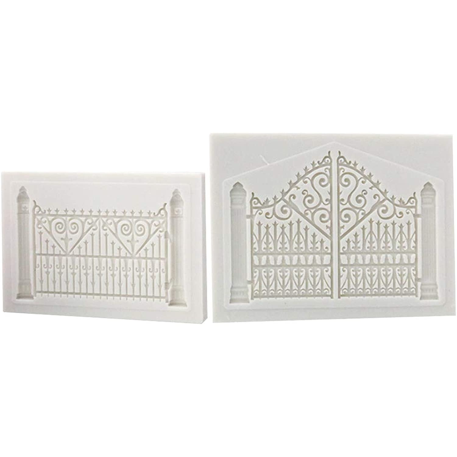 Useful 2Pcs Retro Cake Mold Fence Shaped Delicate Fondant Cakes Molds ...