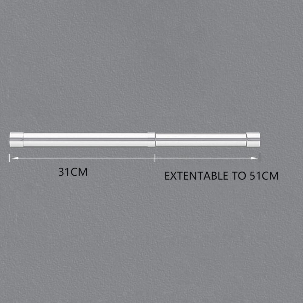 Useful Extendable Stainless Steel Wardrobe Clothes Rod Adjustable ...