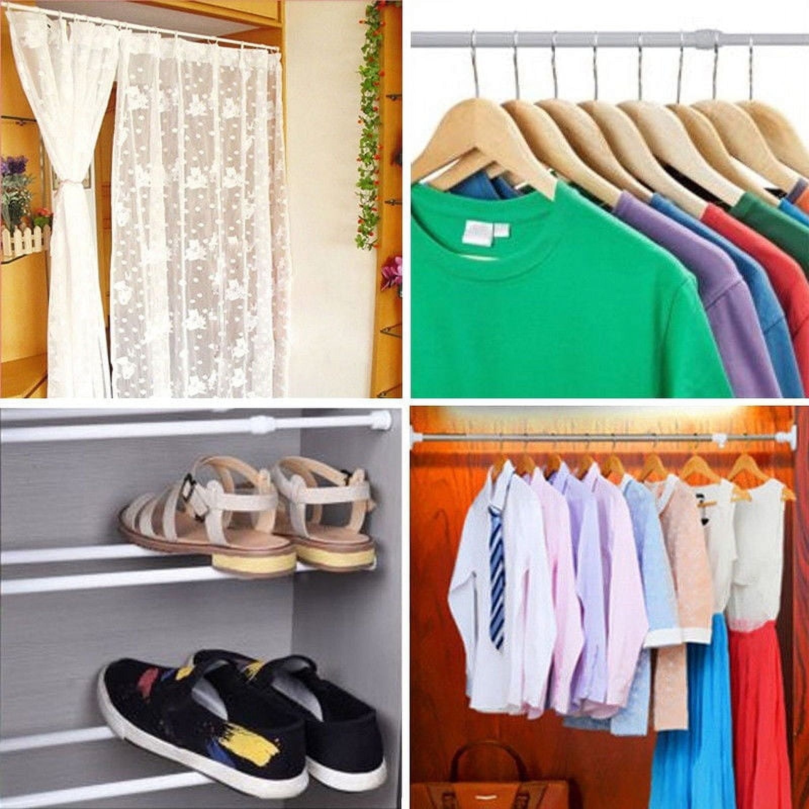 Useful Extendable Telescopic Spring Net Voile Tension Curtain Rail ...