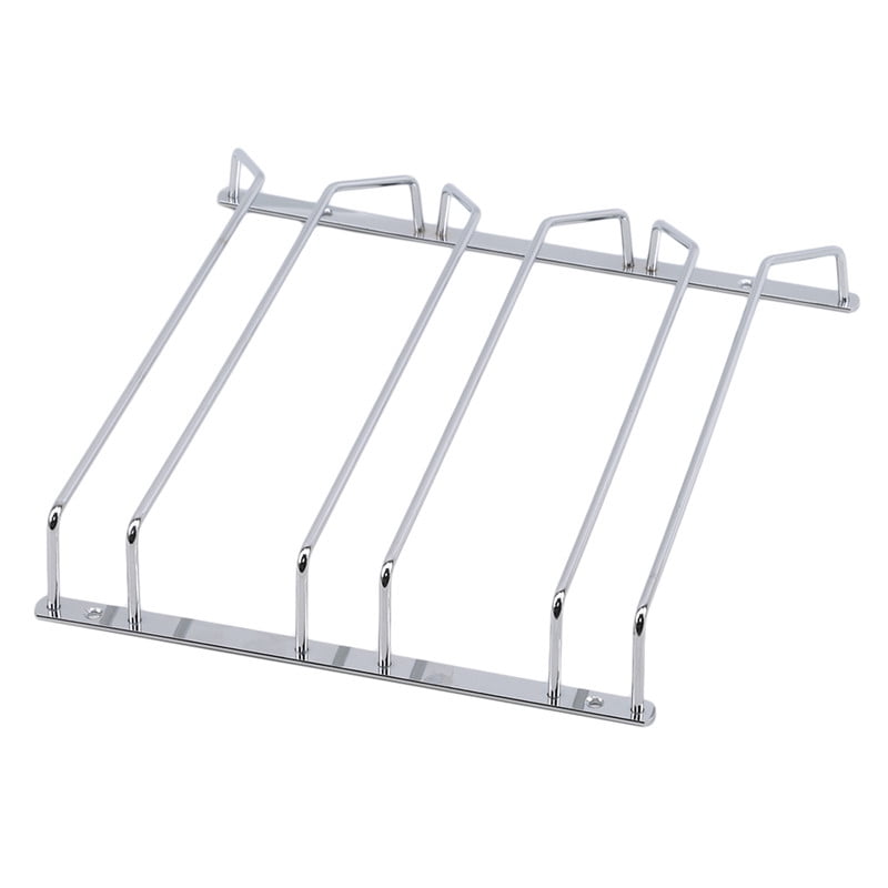 Useful Iron Wine Glass Rack Holder Hanging Bar Inverted Rack Stainless ...