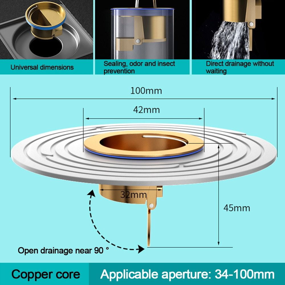Useful New Backflow Preventer Anti-odor Universal Shower Floor Drain ...