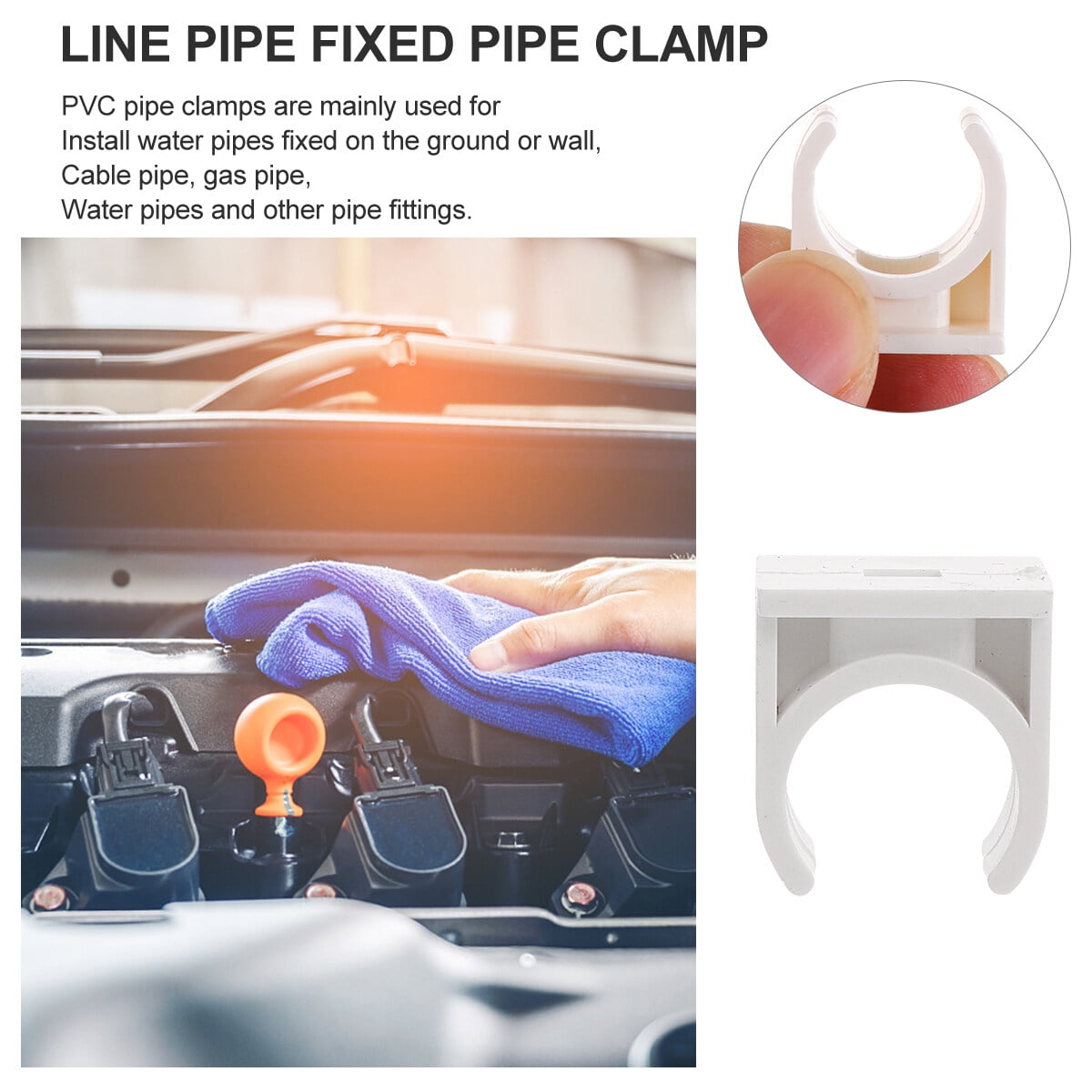 Mobestech Clamp for Pipe Holder Talon Clamps Pipe Support Durable ...