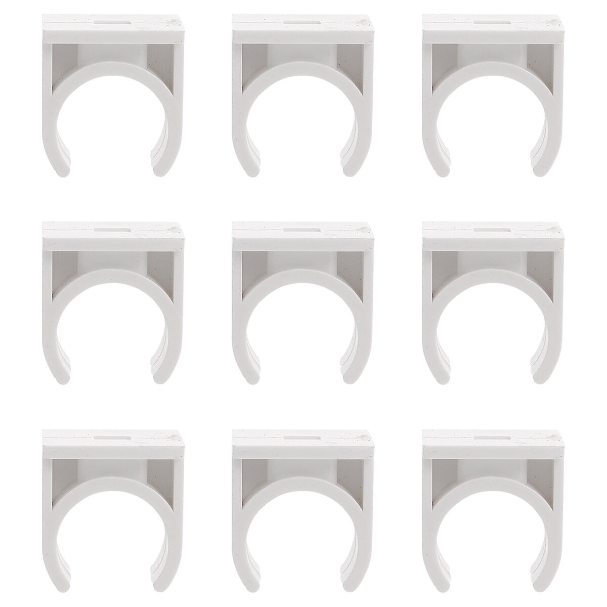 Useful U-Shaped PVC Pipe Clamps for Small Hose and Pipes Durable White ...