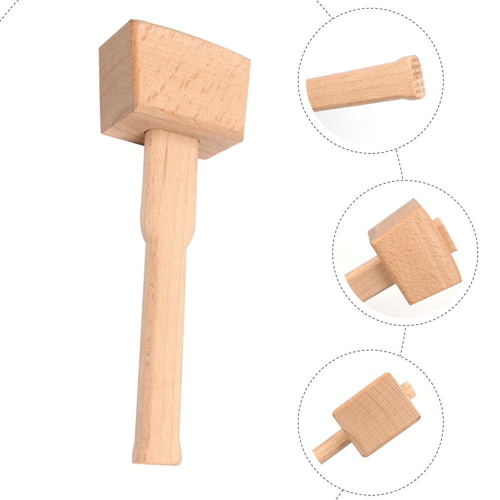 TOYMYTOY Crafts Mallet Wood Mallet Khaki 1Pcs Compact Leather Carving ...