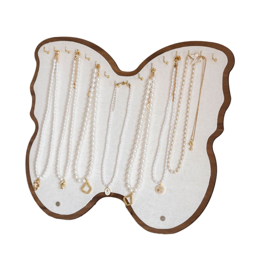 User Friendly Linen Wooden Jewelry Hanger Butterfly Themed Wall Decors ...