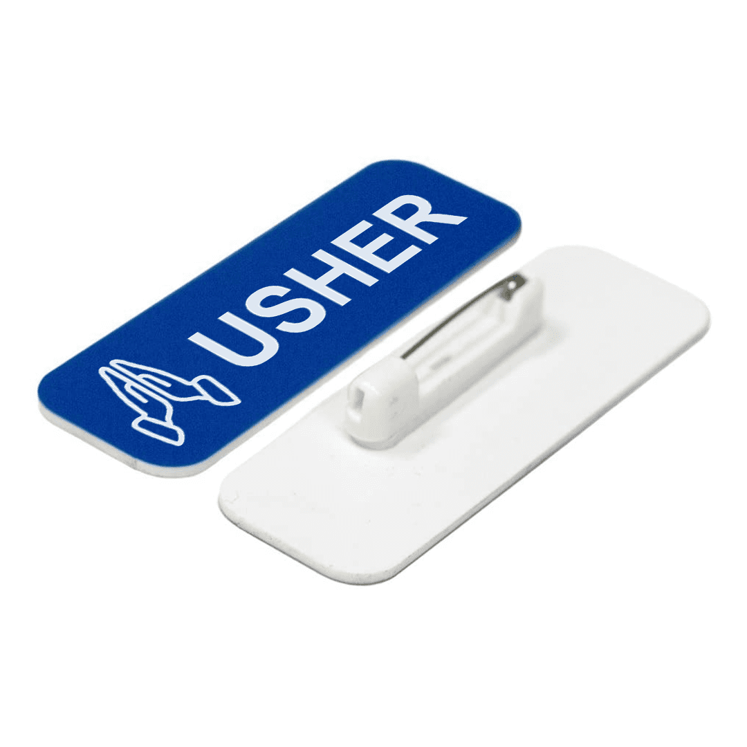 Usher 1 x 3" Name Tag/Badge, Blue, Praying Hands (3 Pack) - Walmart.com