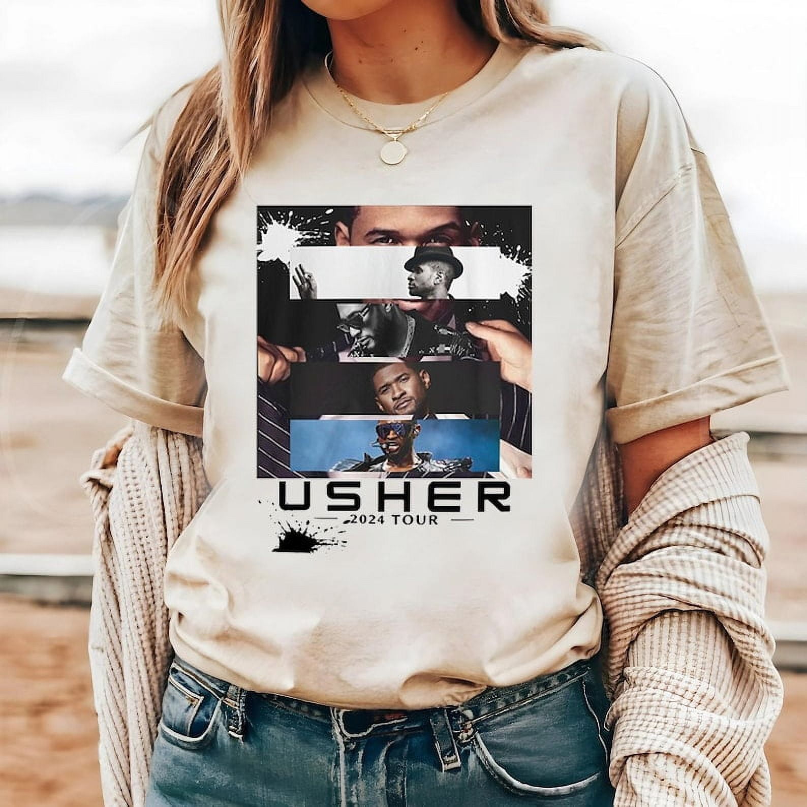 Usher 2024 Tour Comfort Colors T-Shirt, Usher World Tour Shirt, Usher ...